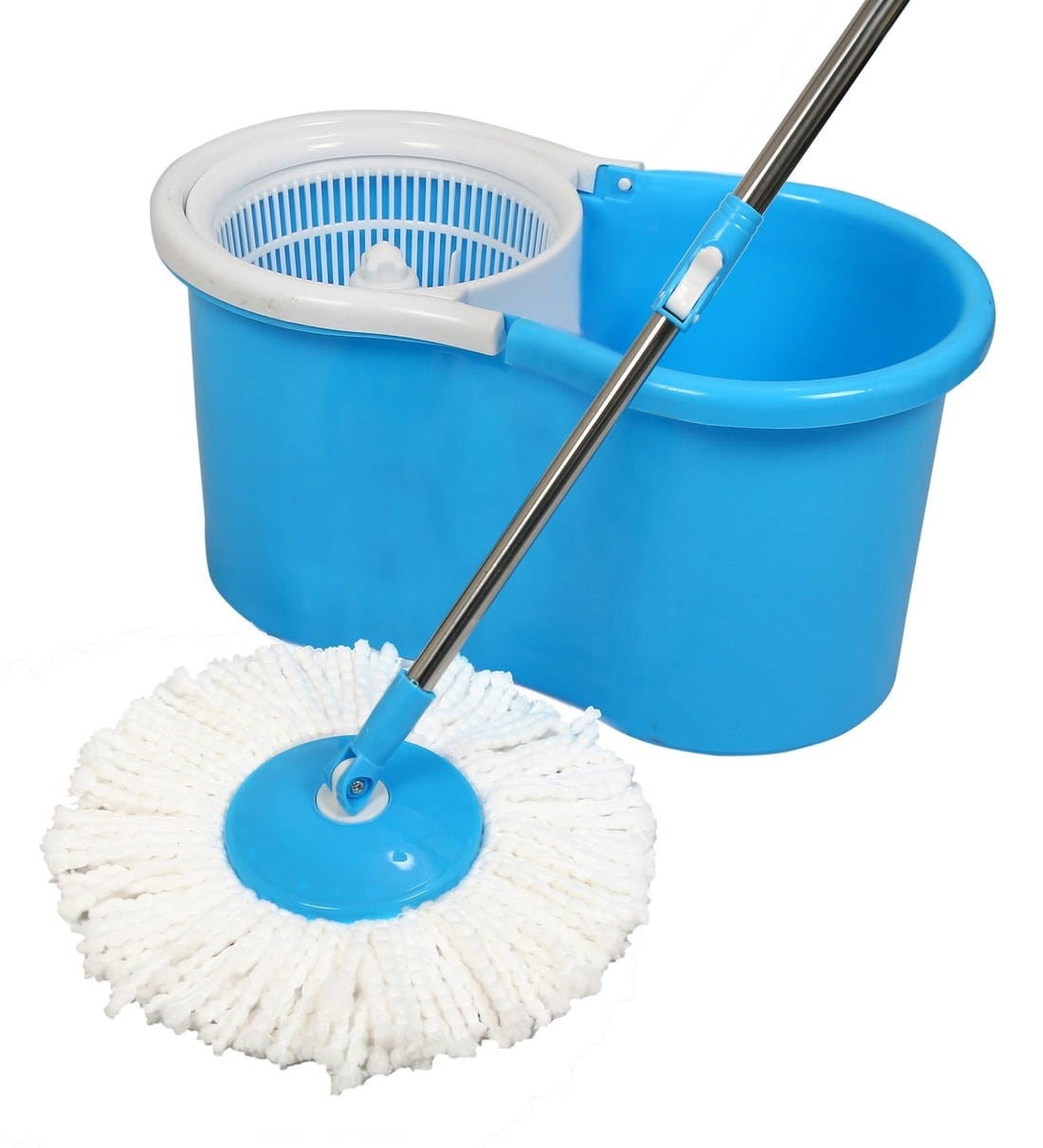 Buy Blue Elegant 360 Bucket Mop Set with One Refill Mop Set By Esquire at 42% OFF by Esquire ...