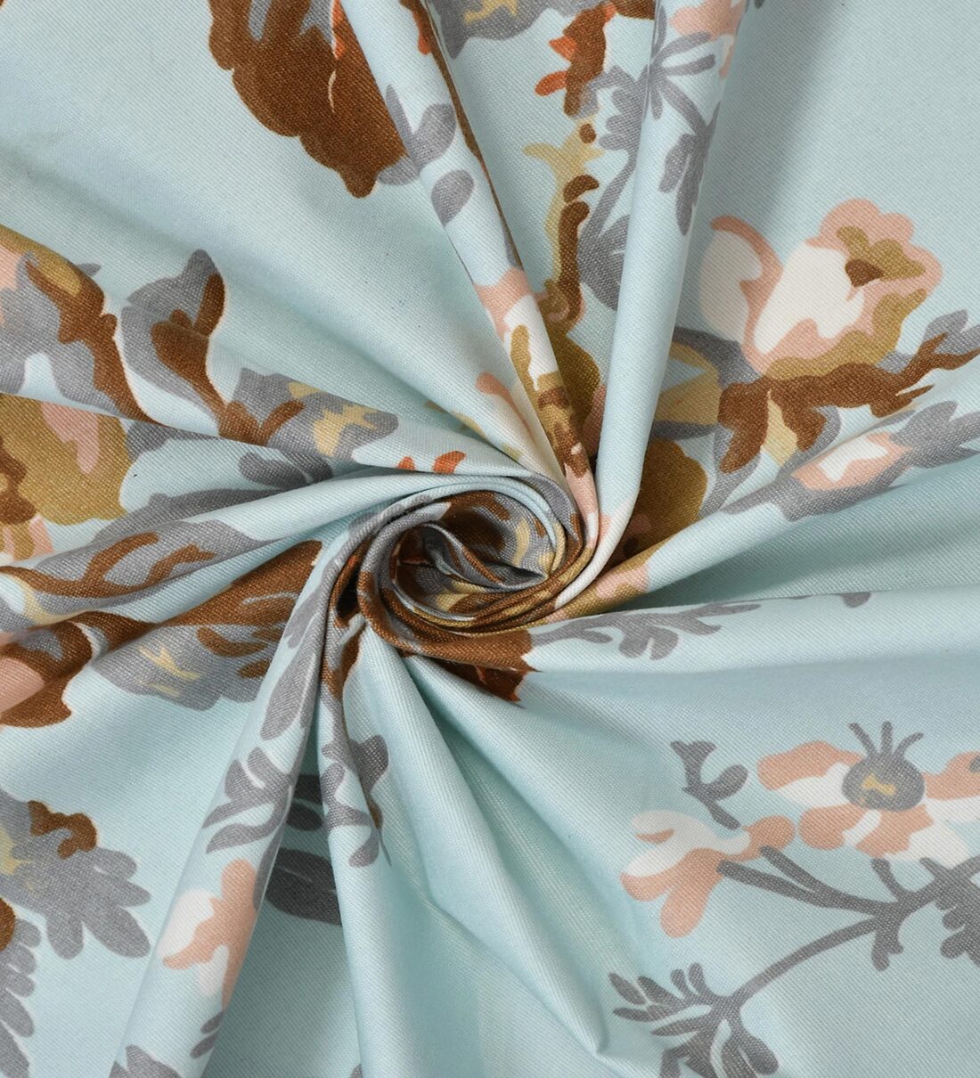 Buy Blue Floral 130 TC Poly Cotton King Sized Bed Sheets with 2 Pillow ...