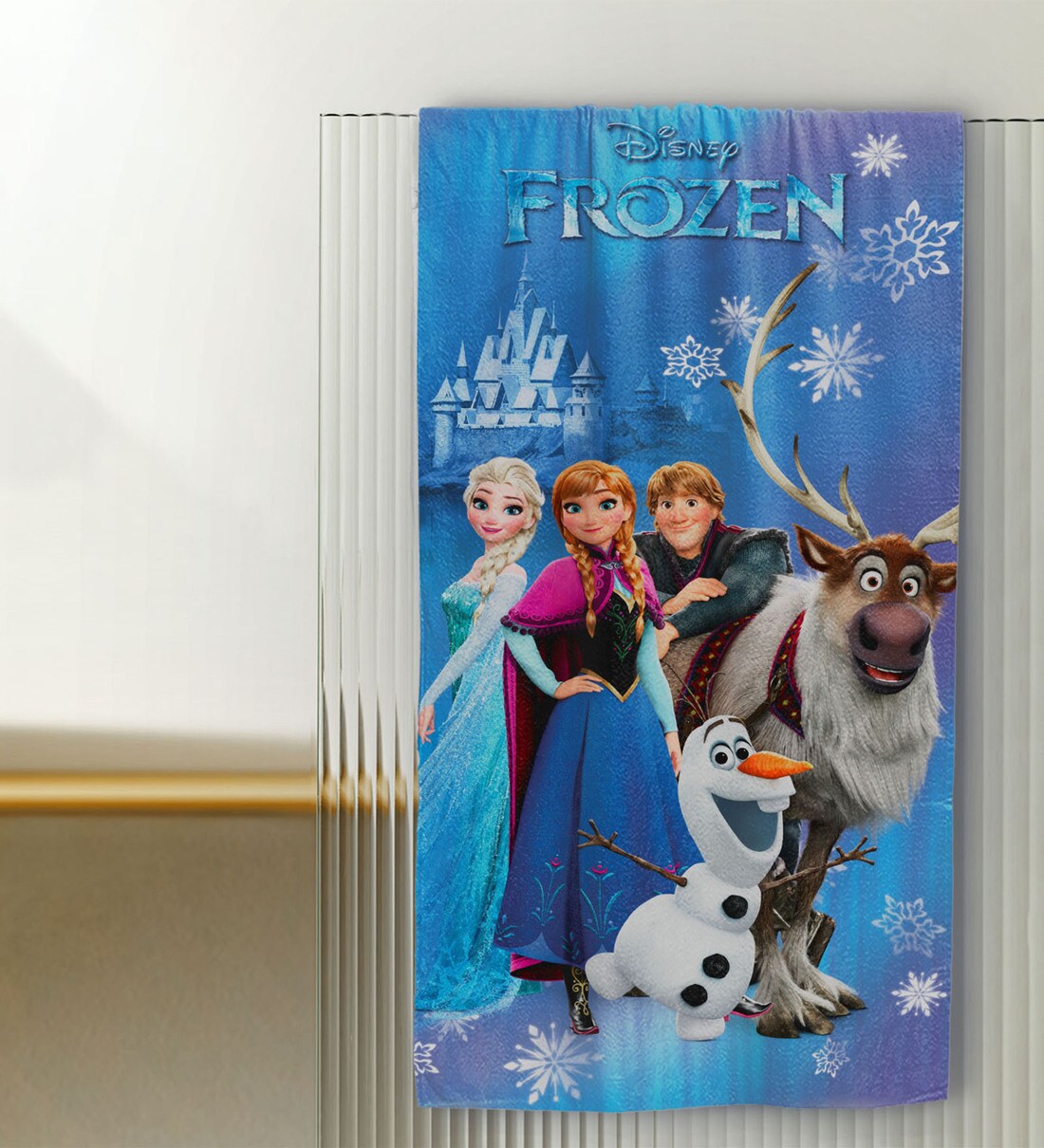 Buy Blue Frozen Blue Cotton 47 x 24 Inch Kids Towel 1 Pc By Sassoon Fab ...