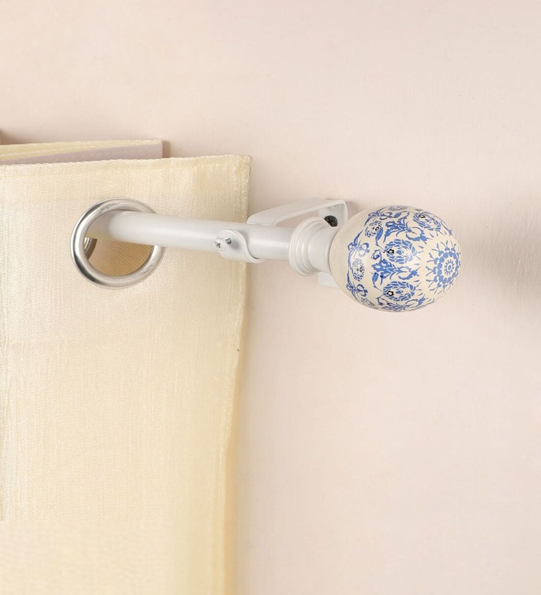 Buy Blue Iron 48 - 88 Inches Expandable Curtain Rod with Accessories at ...