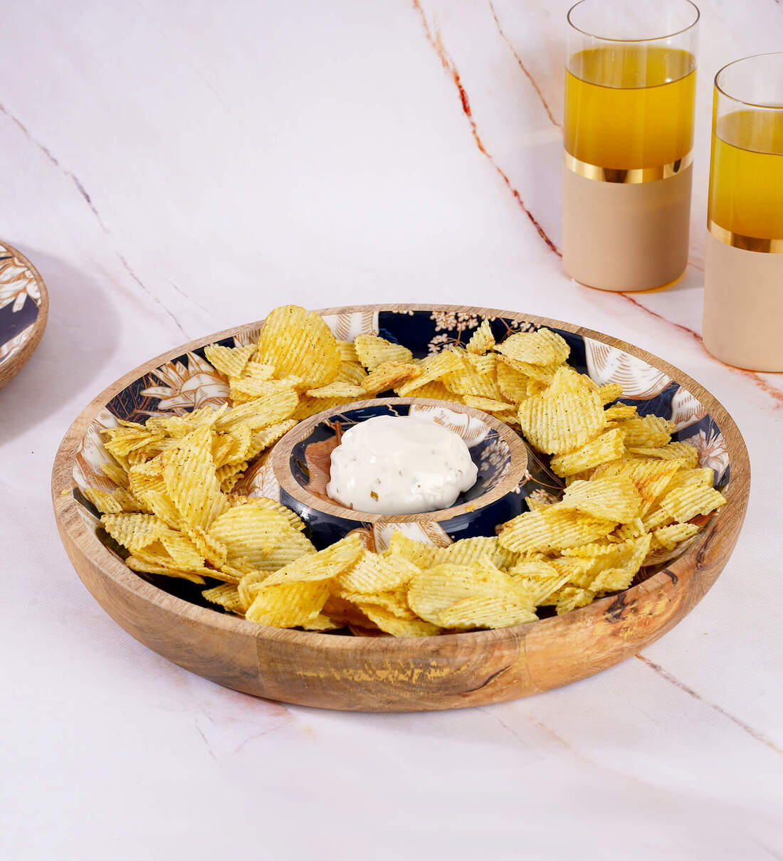 Buy Blue Mango wood 12 Inch Round Appetizer Platters at 35% OFF by The ...