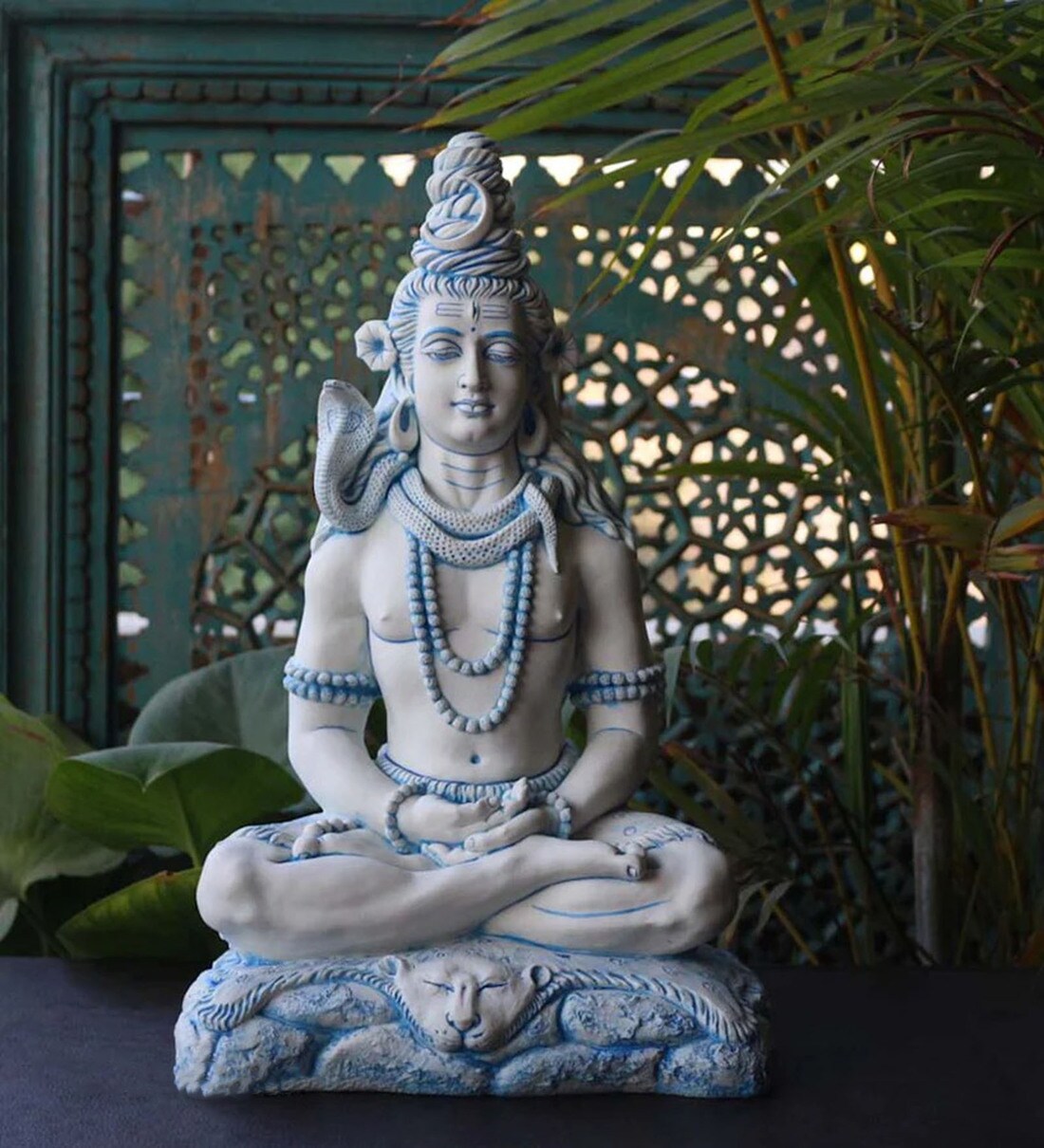 Buy Blue Marble Shiva Religious Idol By Yellow Verandah at 34% OFF by ...