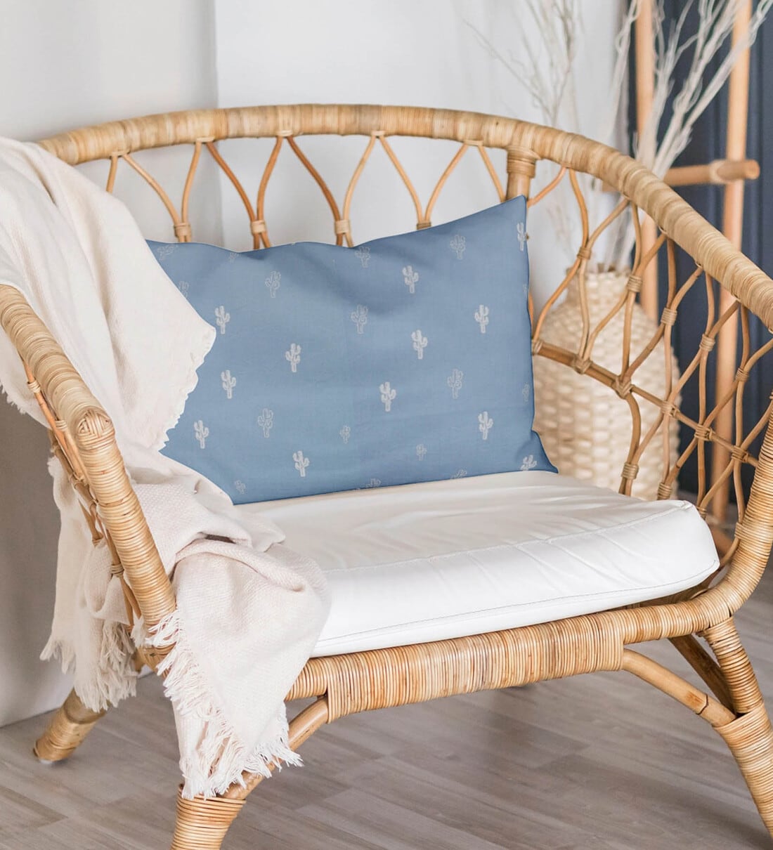 Buy Blue Patterned 250TC Cotton 12 x 15 Inches Pillow Cover by The Baby ...