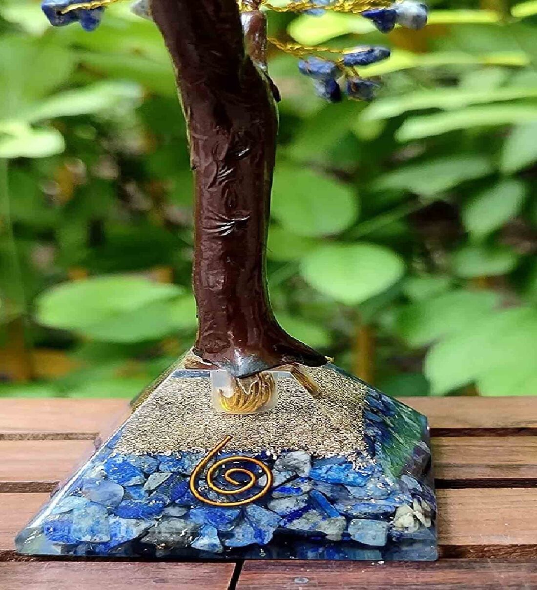 Buy Blue Quartz Stone Fortune Crystal Tree Showpiece by Muren Online ...