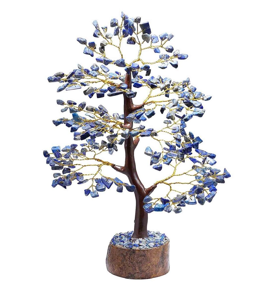 Buy Blue Quartz Stone Fortune Crystal Tree Showpiece by Muren Online ...
