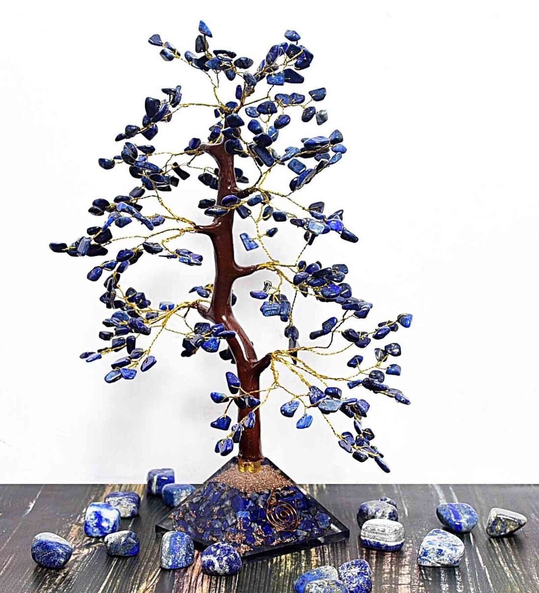 Buy Blue Quartz Stone Fortune Crystal Tree Showpiece by Muren Online ...