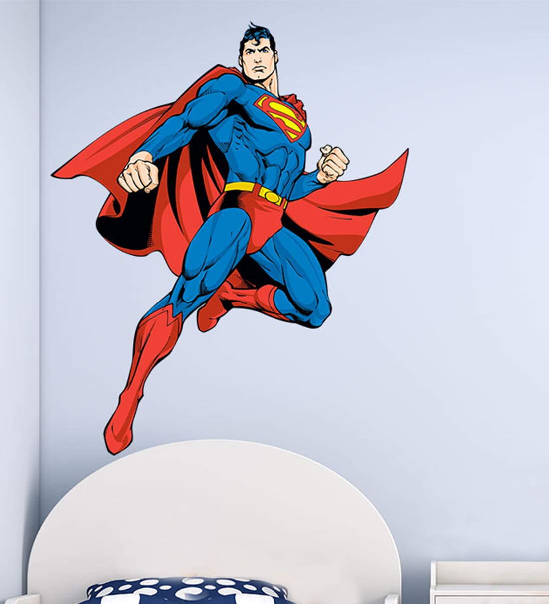 Buy Blue Vinyl DC Comics Superman Matte Finish Wall Sticker by Spinn ...