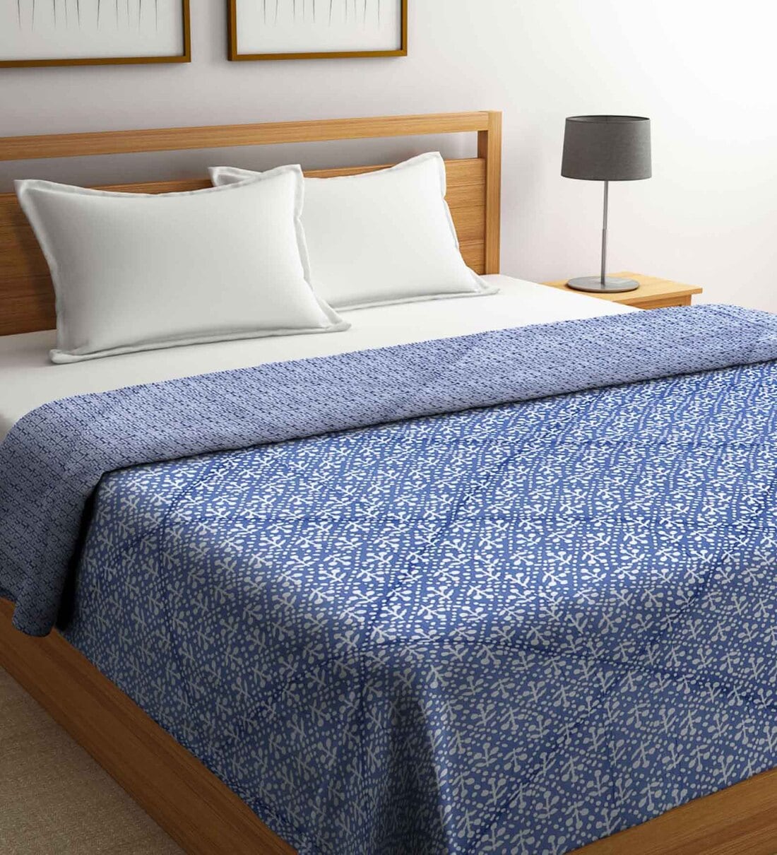 Buy Blue Wool 600 Heavy Winter Double Bed Quilt at 68% OFF by Klotthe ...