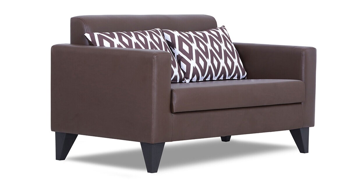 Buy Bladen Leatherette 2 Seater Sofa in Brown Colour by Adorn India ...