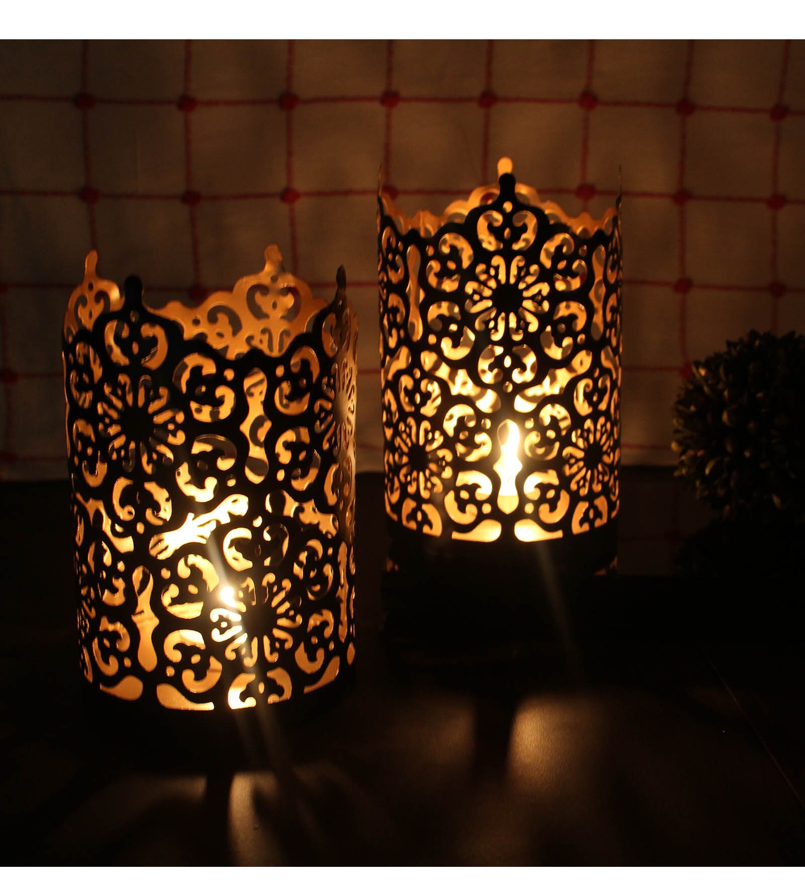 Buy Black & Gold Metal Tea Light Holder by Hosley at 33% OFF by Hosley ...