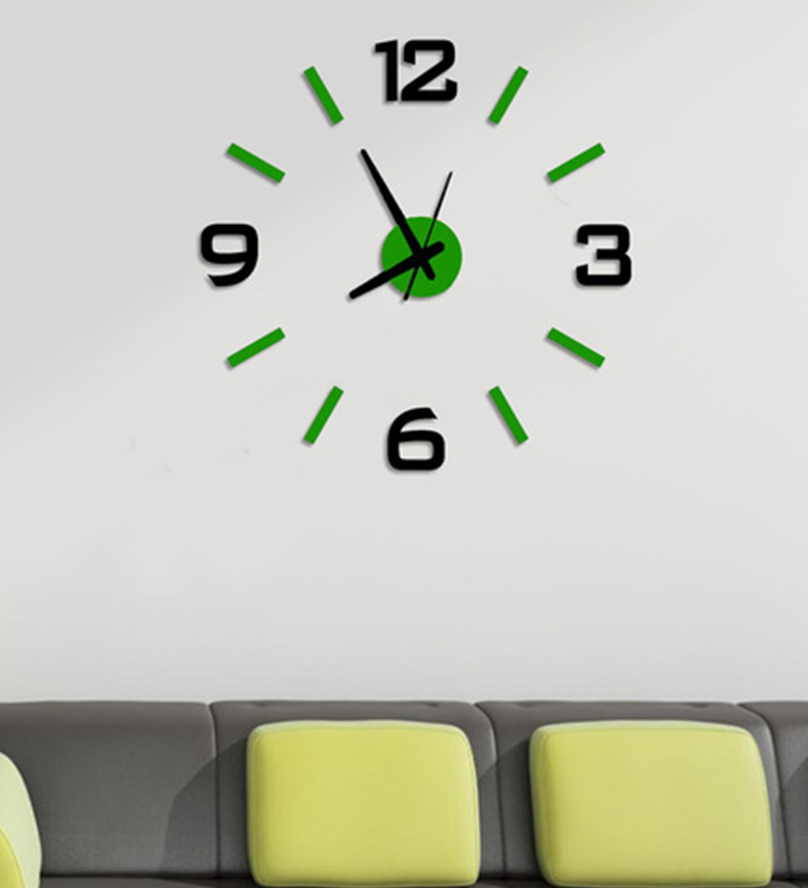 Buy Black & Green Plastic Analog Wall Clock by Timeit at 100% OFF by ...