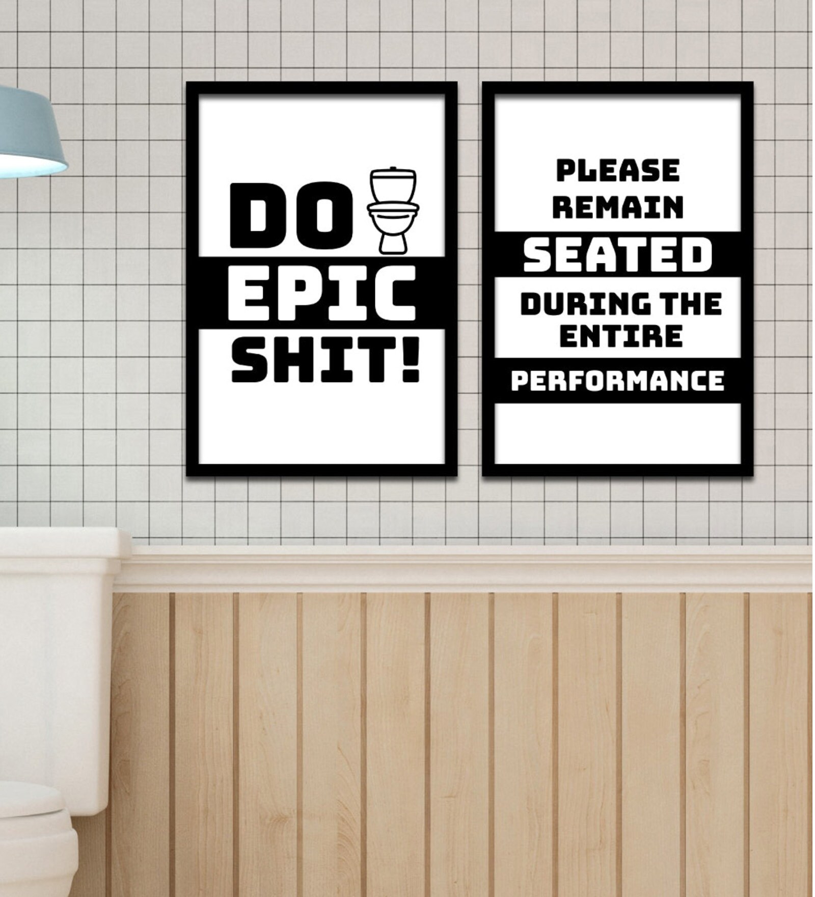 Buy Black & White Do Epic Stuff Art Print Set Of 2 By Walldecorato at ...
