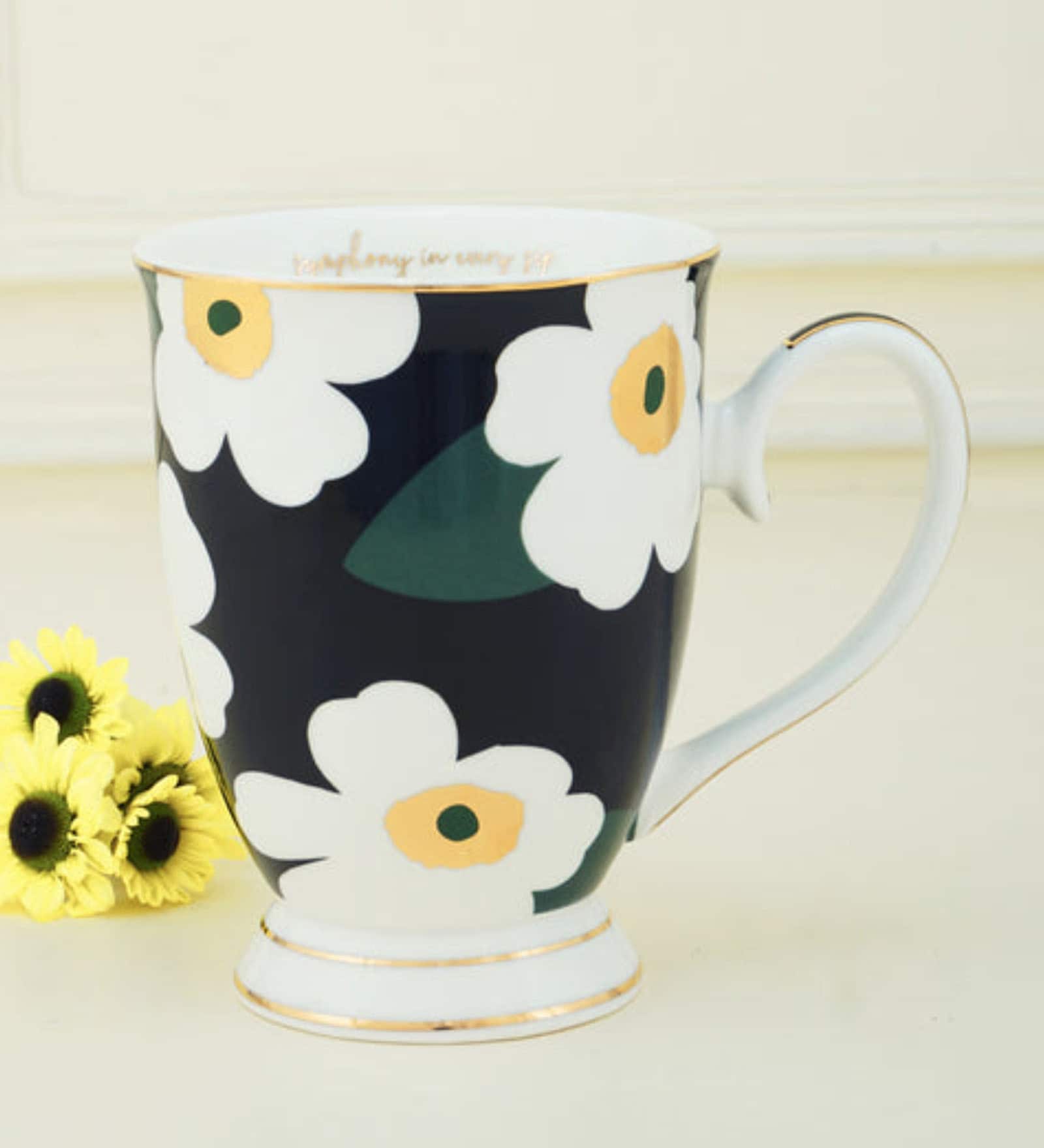 Buy Adrian 250ml Black & White Bone China Coffee Mug at 17% OFF by TDT ...