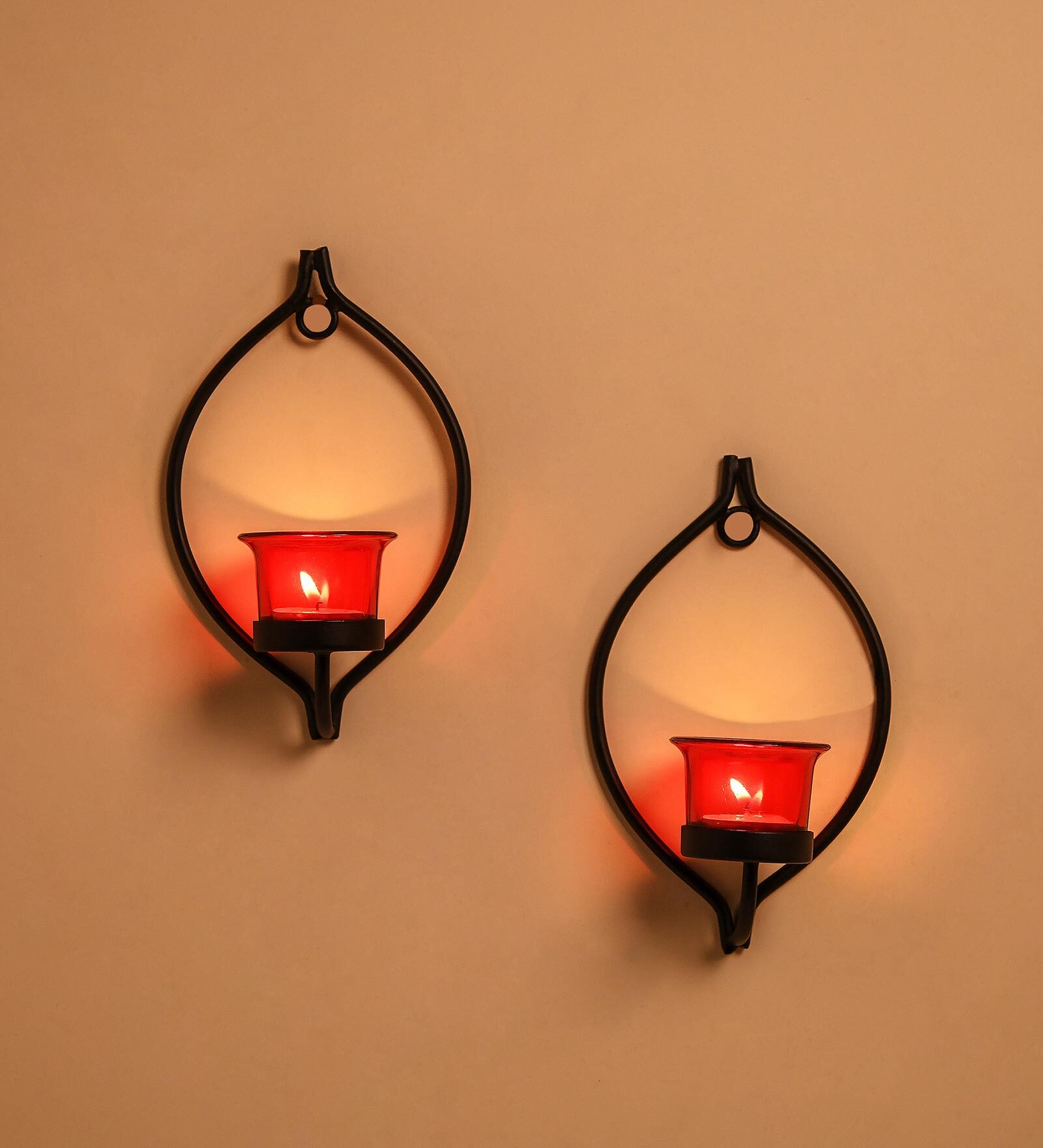 Buy Black Metal Lehr Wall Tea Light Holders (Pack Of 2) at 67% OFF by ...