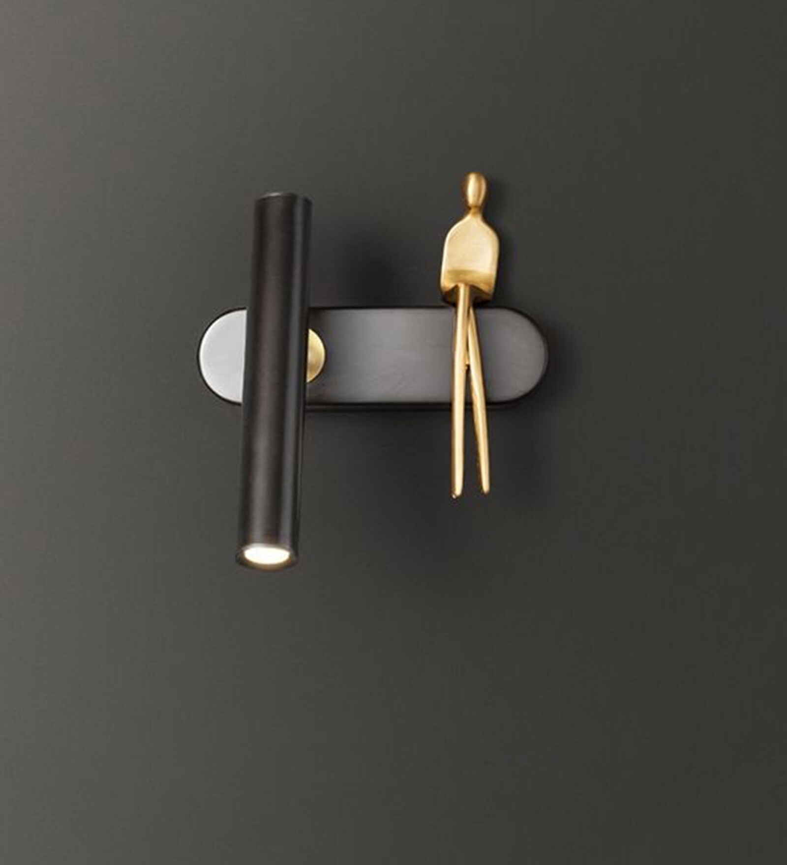 Buy Coleman Black and Gold Aluminium LED Wall Light By Smartway ...