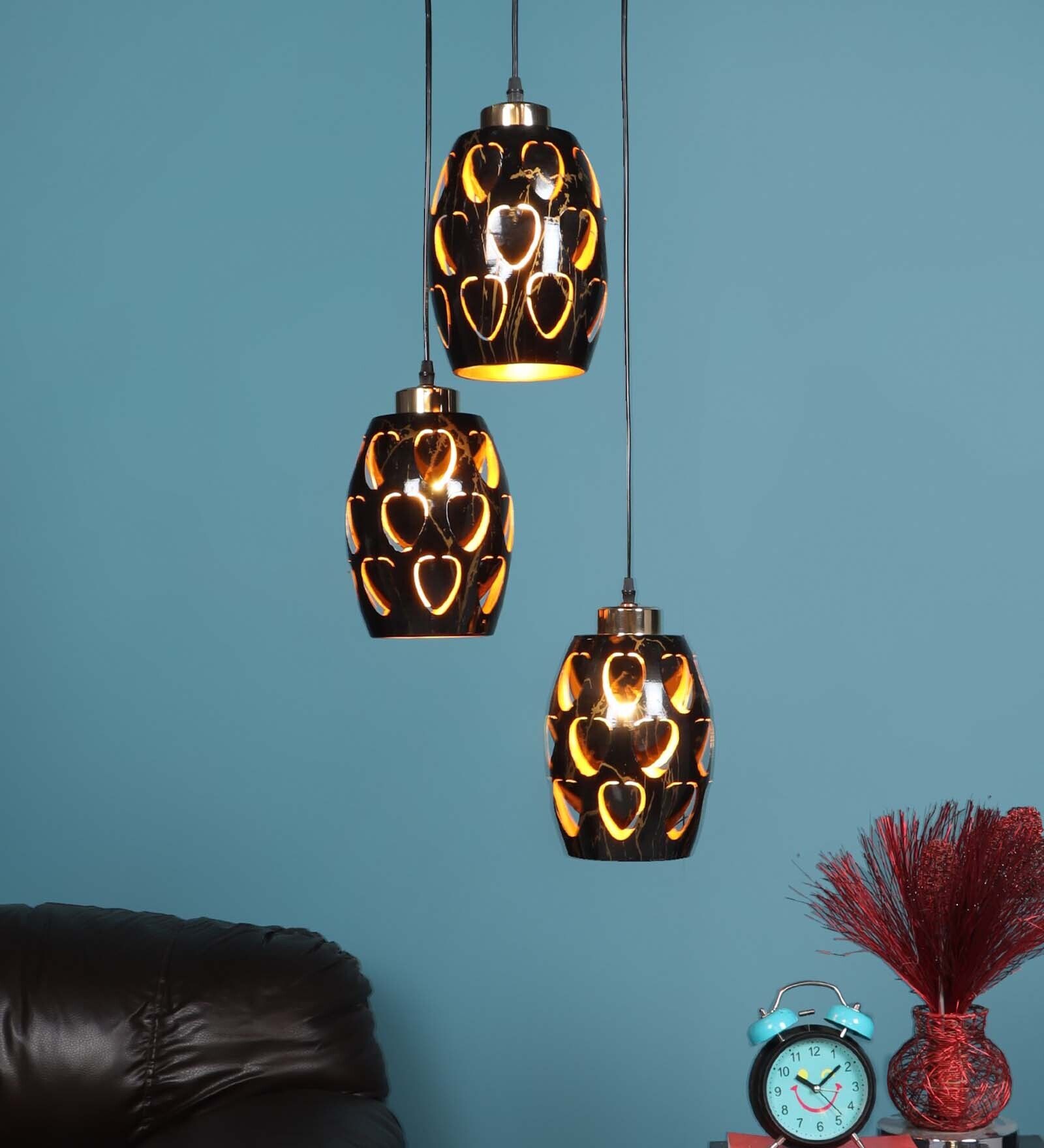 Buy Aciano Black and Gold Metal Cluster Hanging Light at 30% OFF by ...