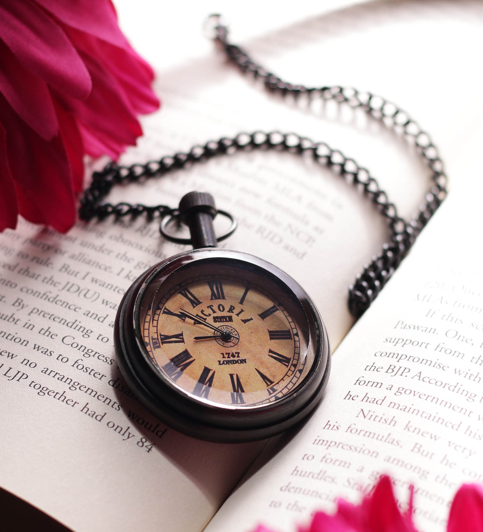 Buy Black Antique Finish Brass 2 Inch Victoria Pocket Watch by ...