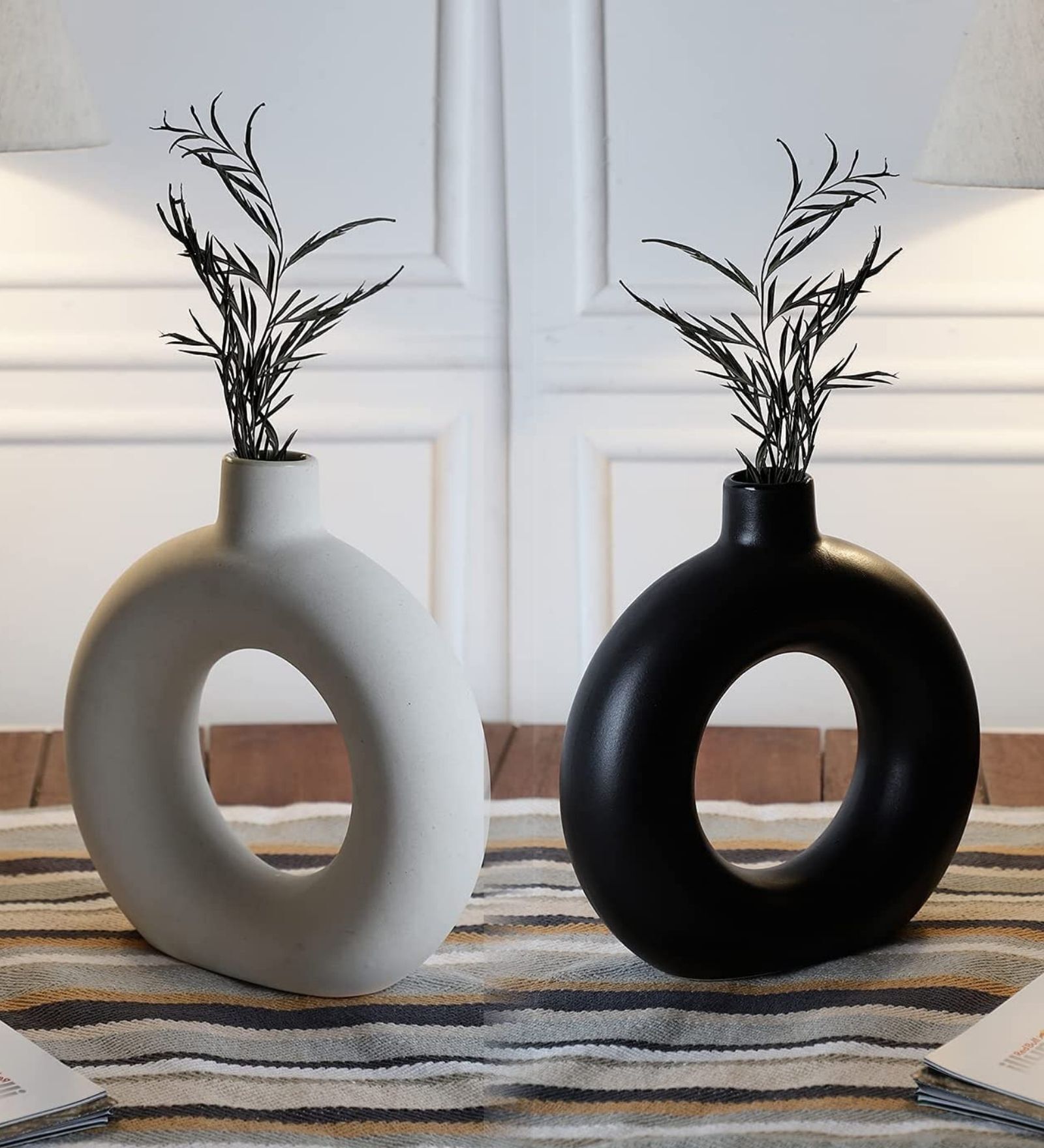 Buy Black Ceramic Modern Table Vases By La Dimora Selections at 55% OFF ...