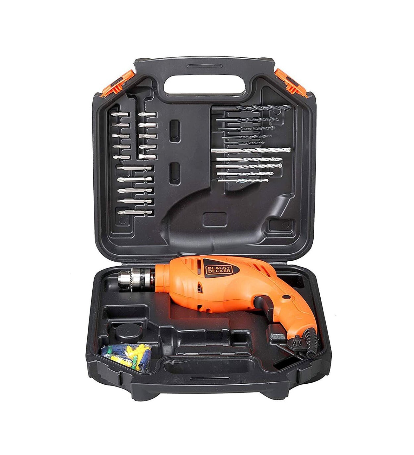 Buy Black+Decker HD400K50-IN 550W 10mm Hammer Drill Kit with 50 Accessories Kitbox For Home ...