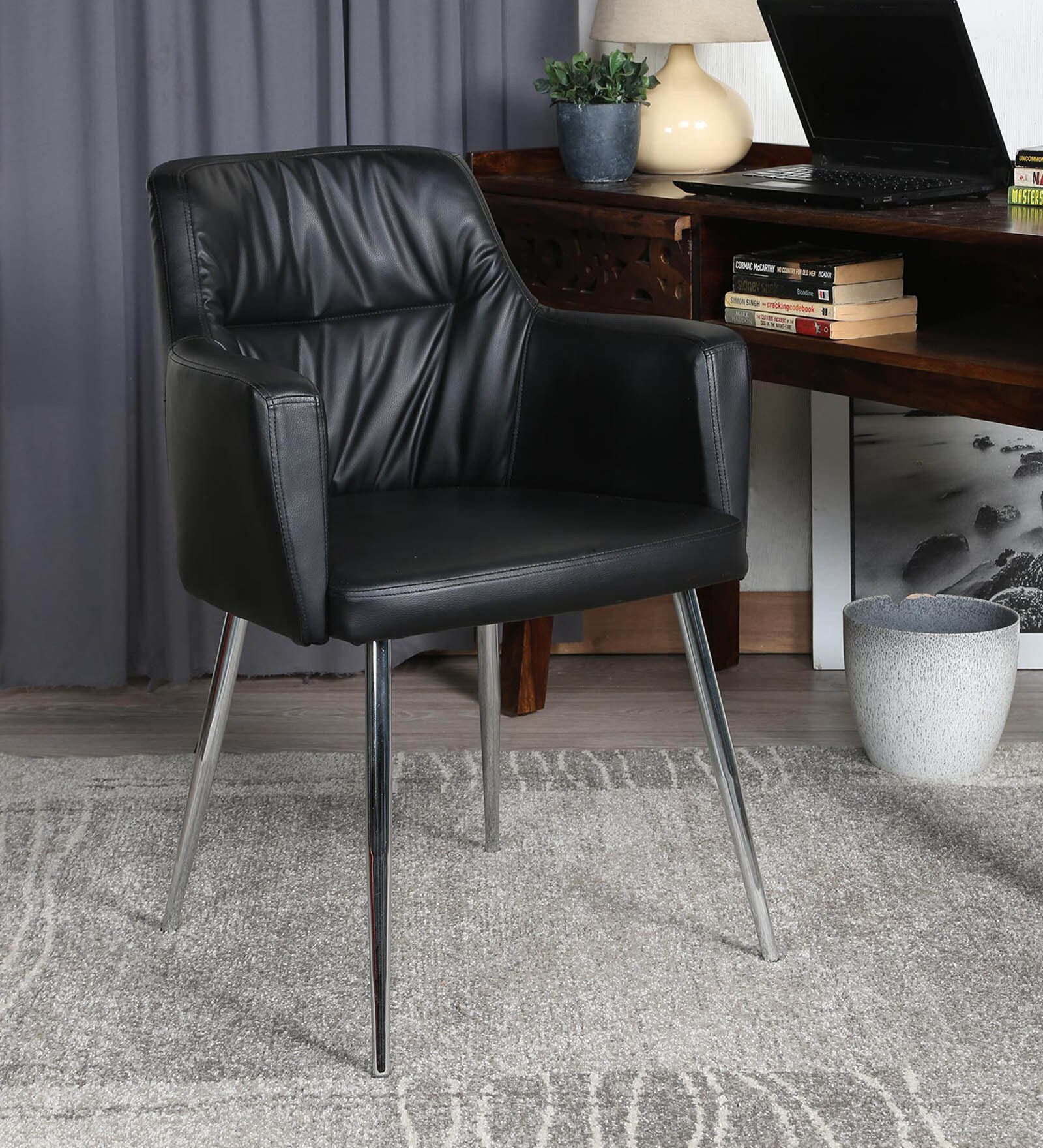 Buy Black Designer Chair in Black Colour at 32% OFF by Ventura | Pepperfry