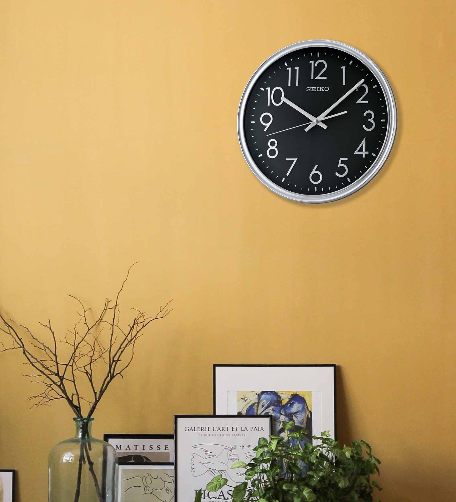 Buy Black Plastic Dial Modern Wall Clock at 100% OFF by Seiko | Pepperfry
