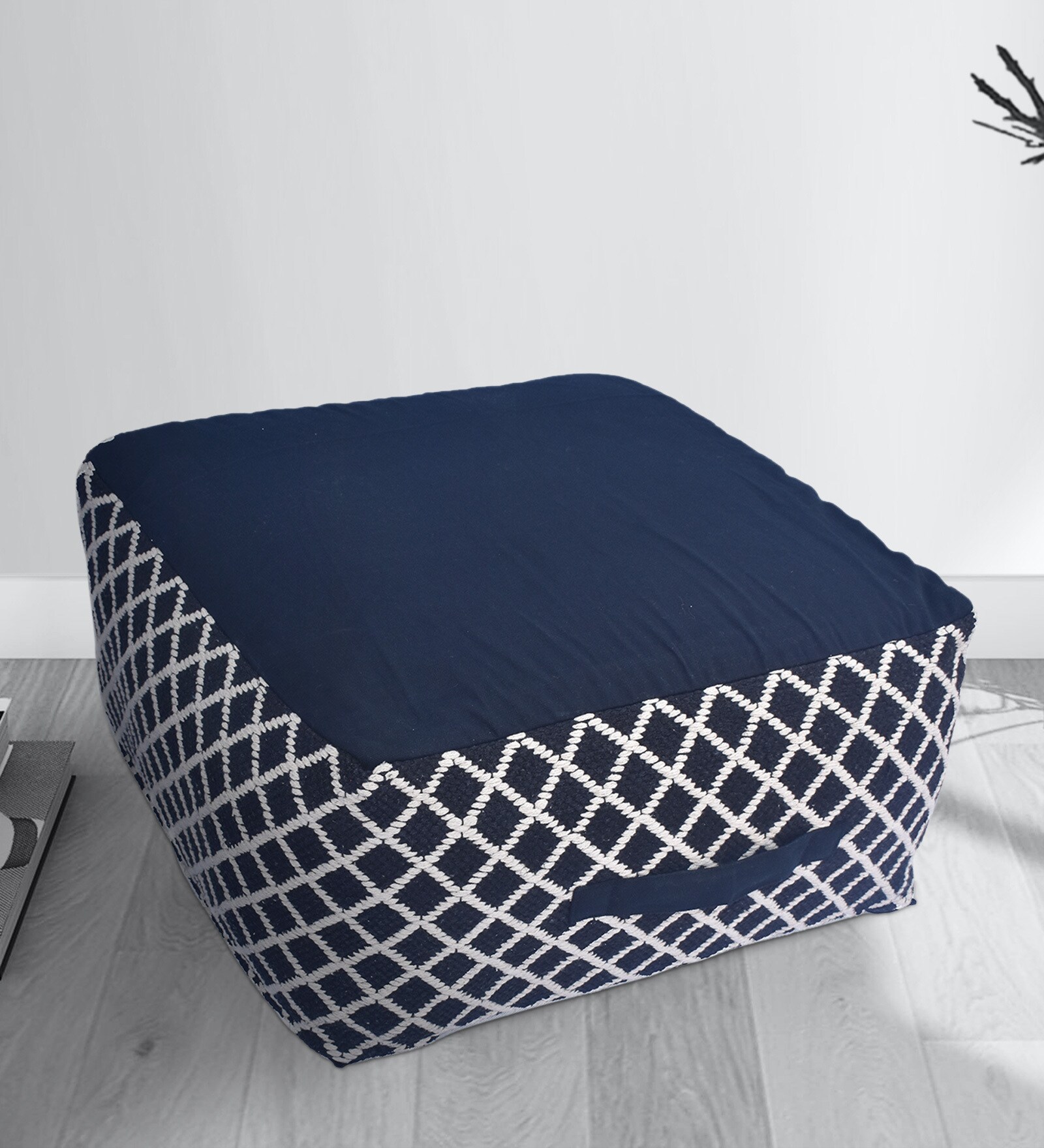 Buy Black Diamond Woven Pouffe at 76% OFF by Strawberry Collective ...