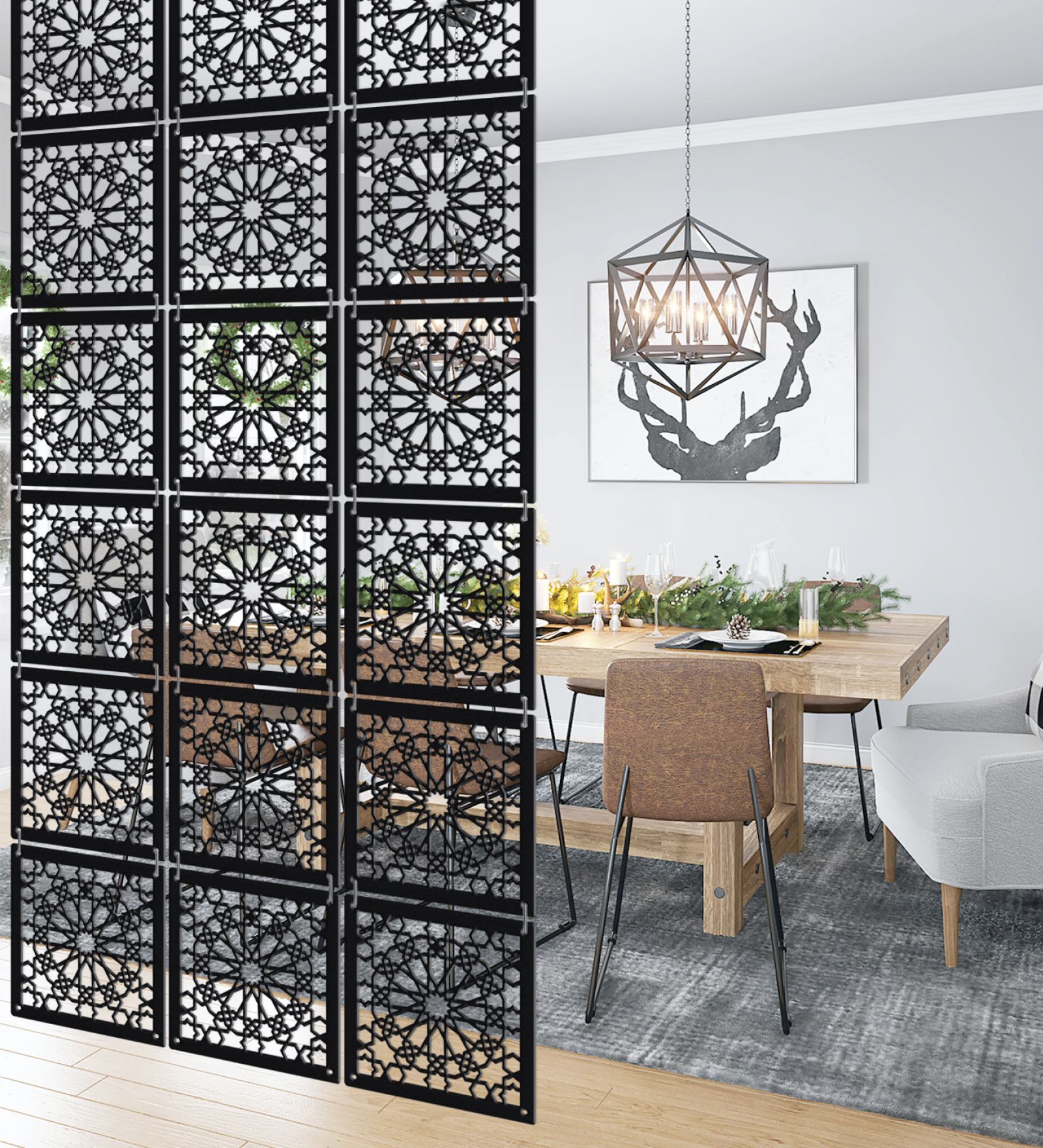 Buy Black Engineered Wood Divider Panel by Random at 20% OFF by Random ...