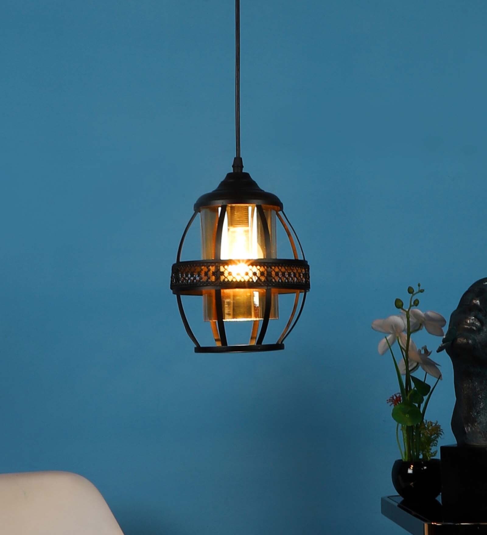 Buy Arcadio Black Iron Hanging Light at 48% OFF by Eliante by Jainsons ...
