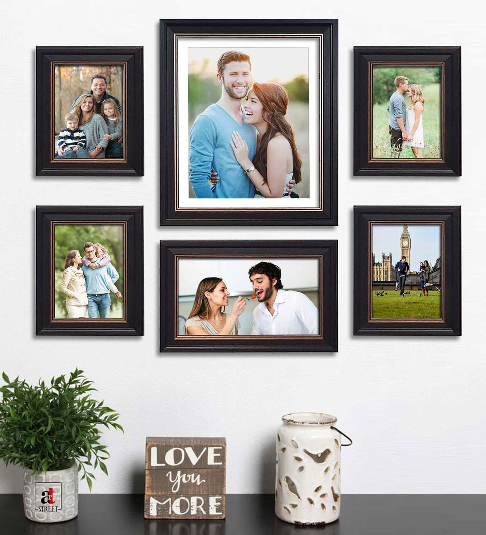 Buy Daze Set Of 6 Black Polyresin Collage Photo Frames at 51% OFF by ...