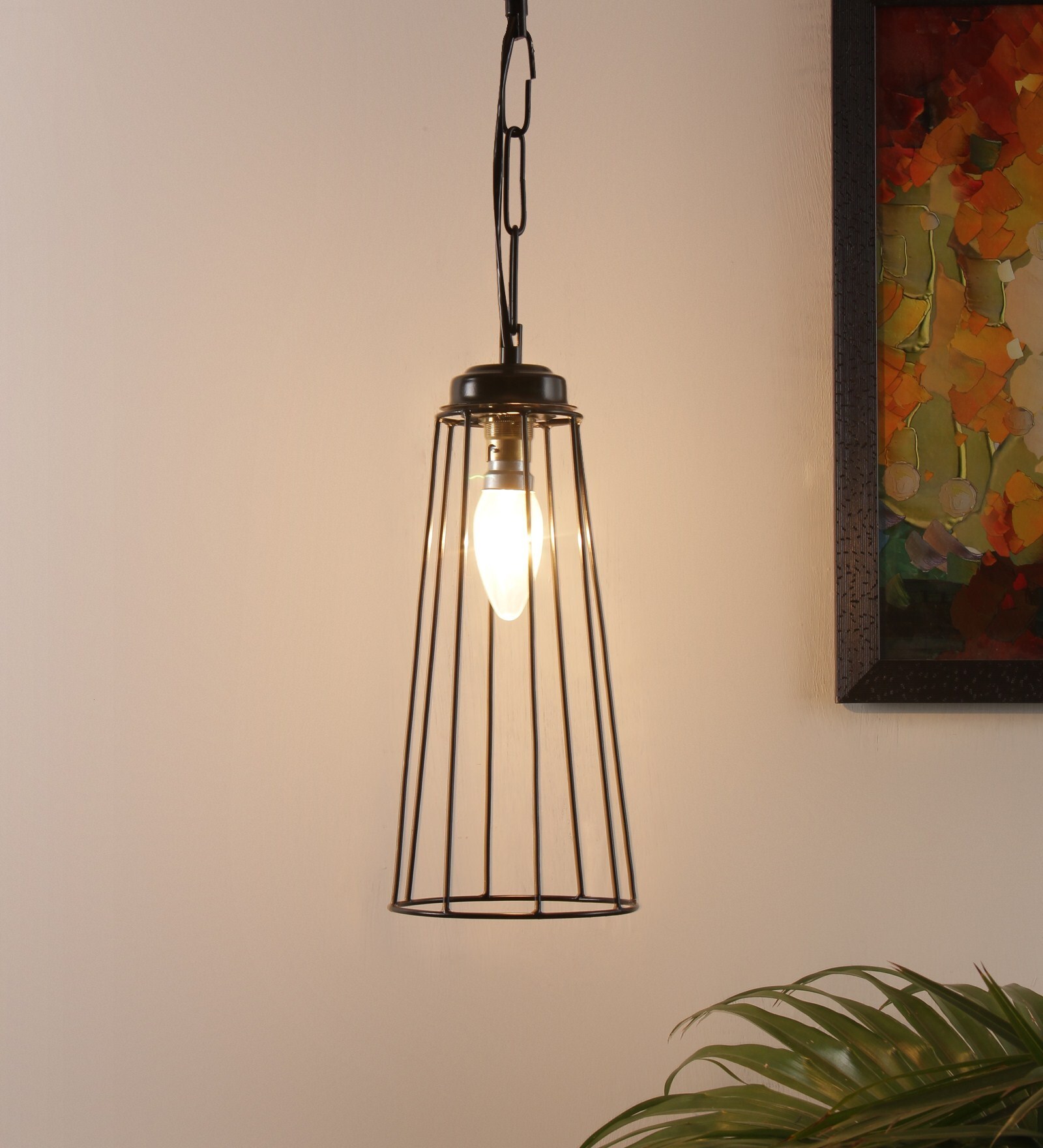 Buy Kimura Black Iron Hanging Light at 56% OFF by New Era | Pepperfry