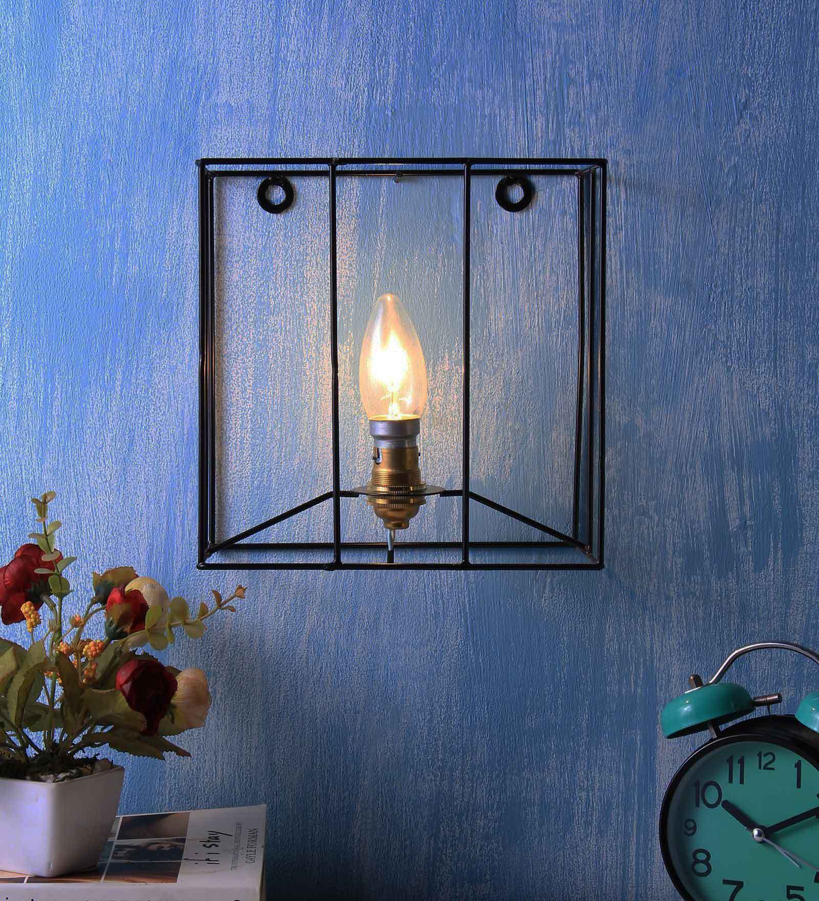Buy Black Iron Square Wall Light by New Era at 29% OFF by New Era ...