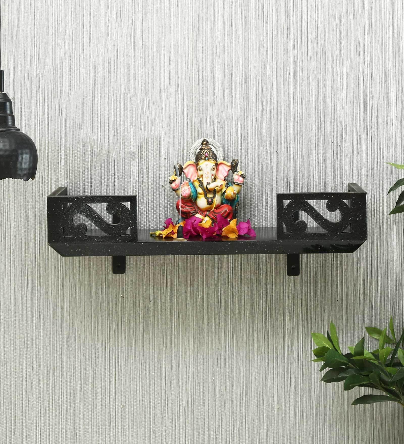 Buy Black Sheesham Wood Pooja Mandir Without Door By D Dass at 26% OFF ...