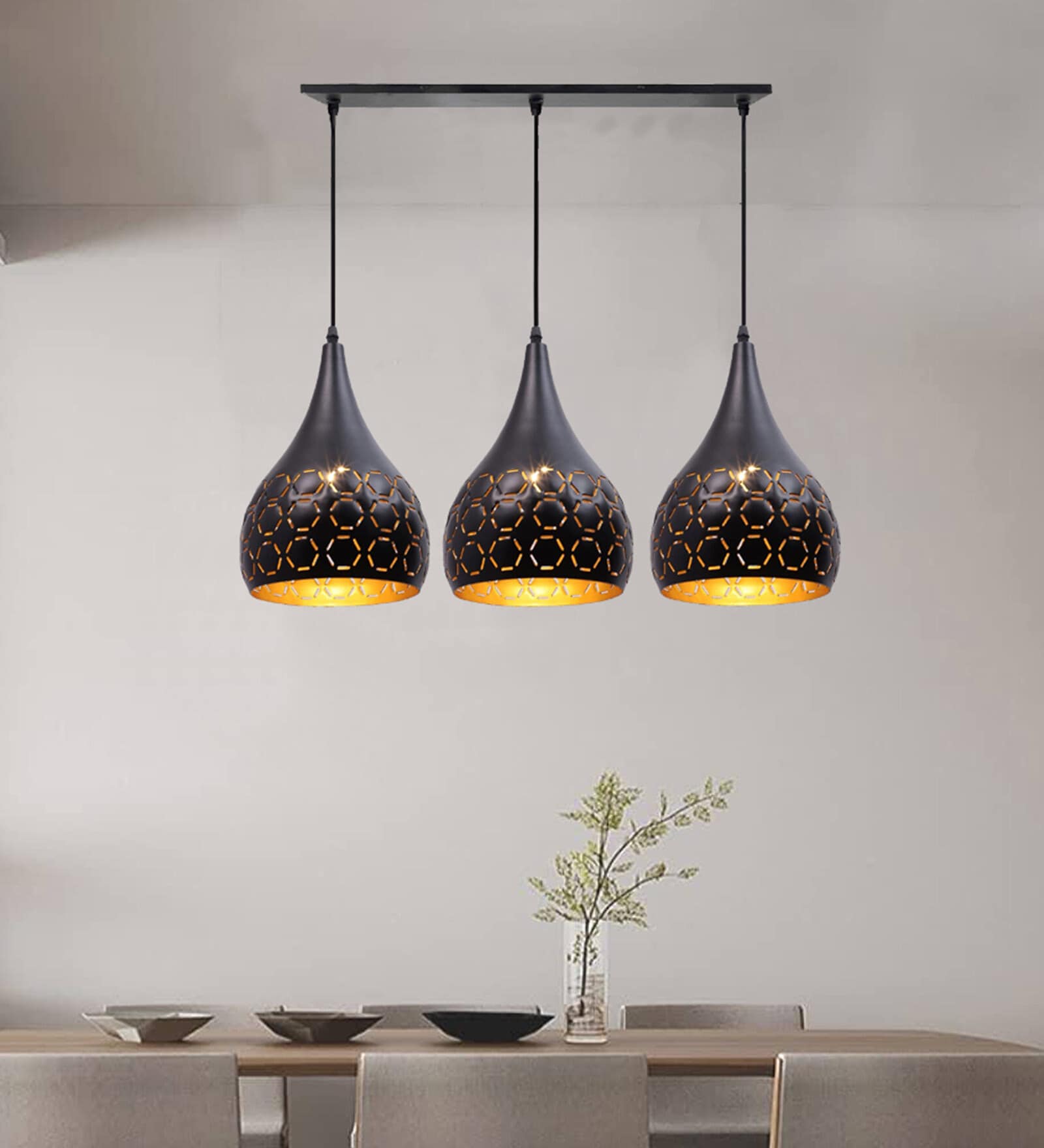 Buy Targu Black Metal Cluster Hanging Light by Greywings at 29% OFF by ...
