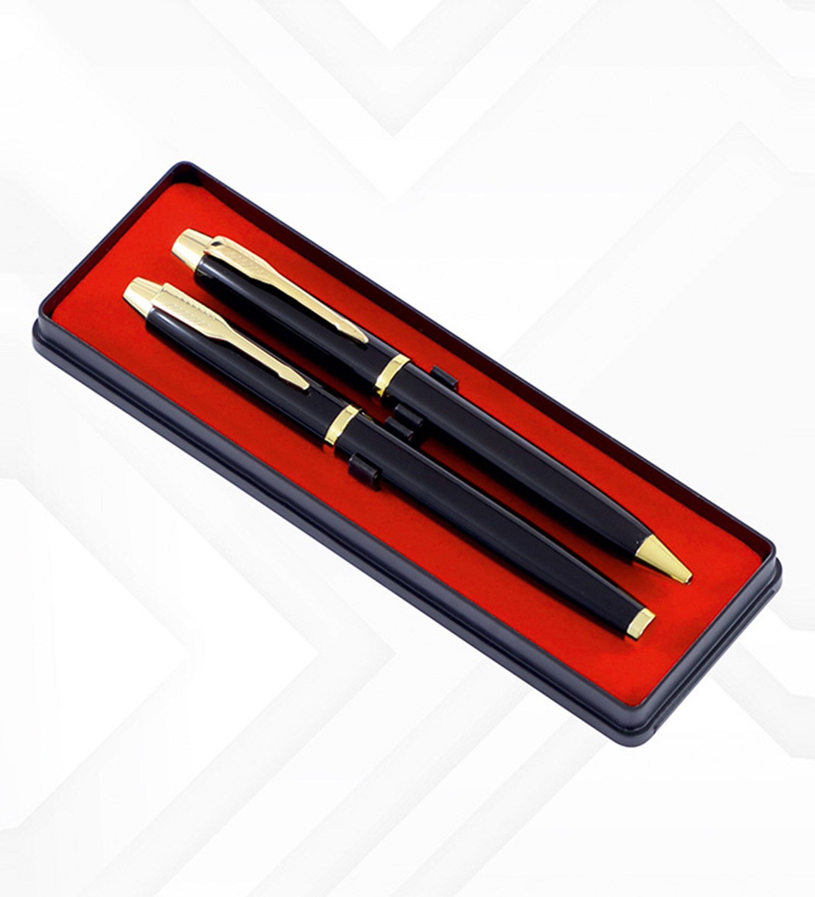 Buy Black Metal Pen Set Including 1 Roller & 1 Ball Pen Gift Set at 17% ...