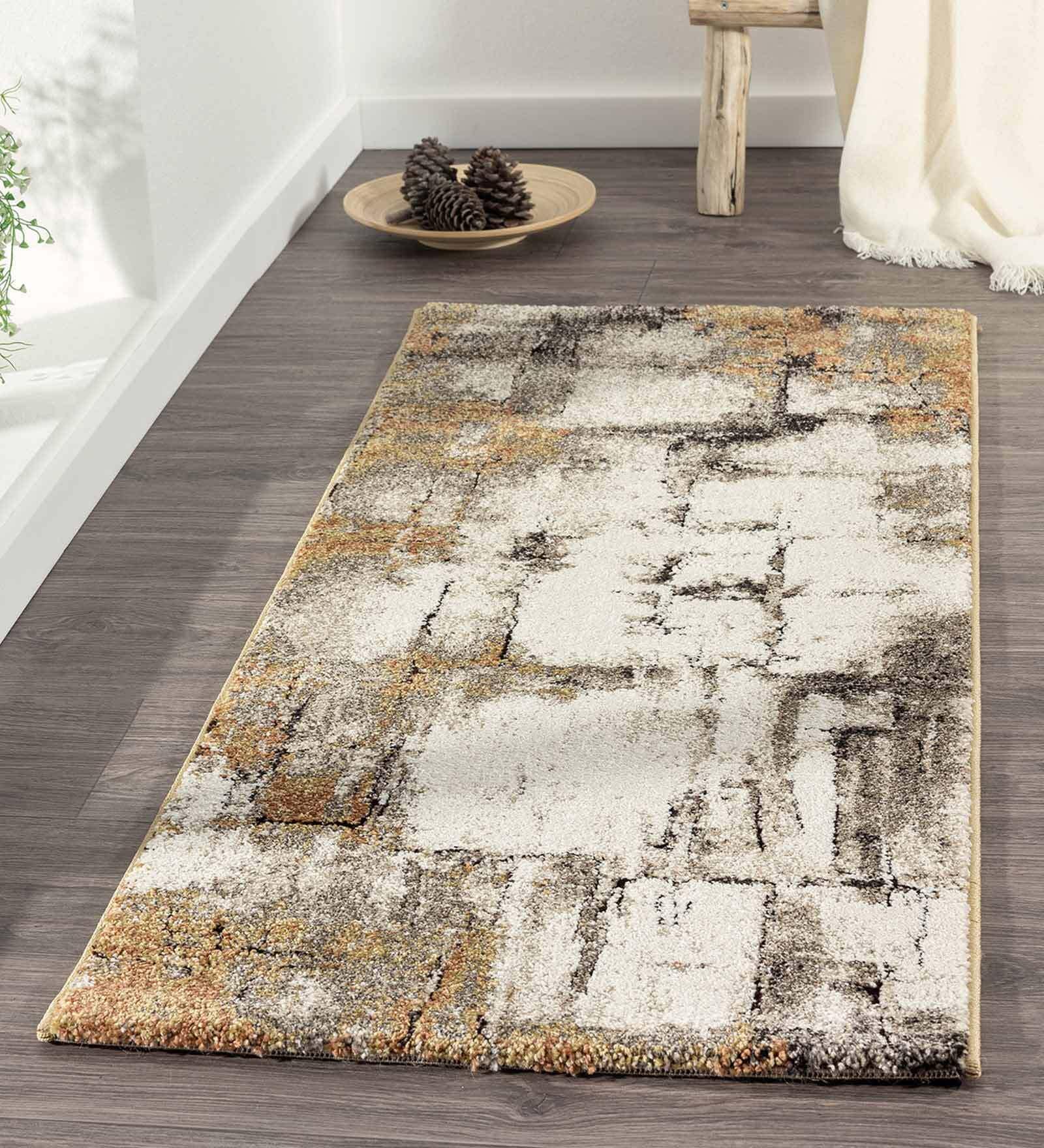 Buy Black Polypropylene 59 x 23 Inches Machine Made Floor Runner by ...