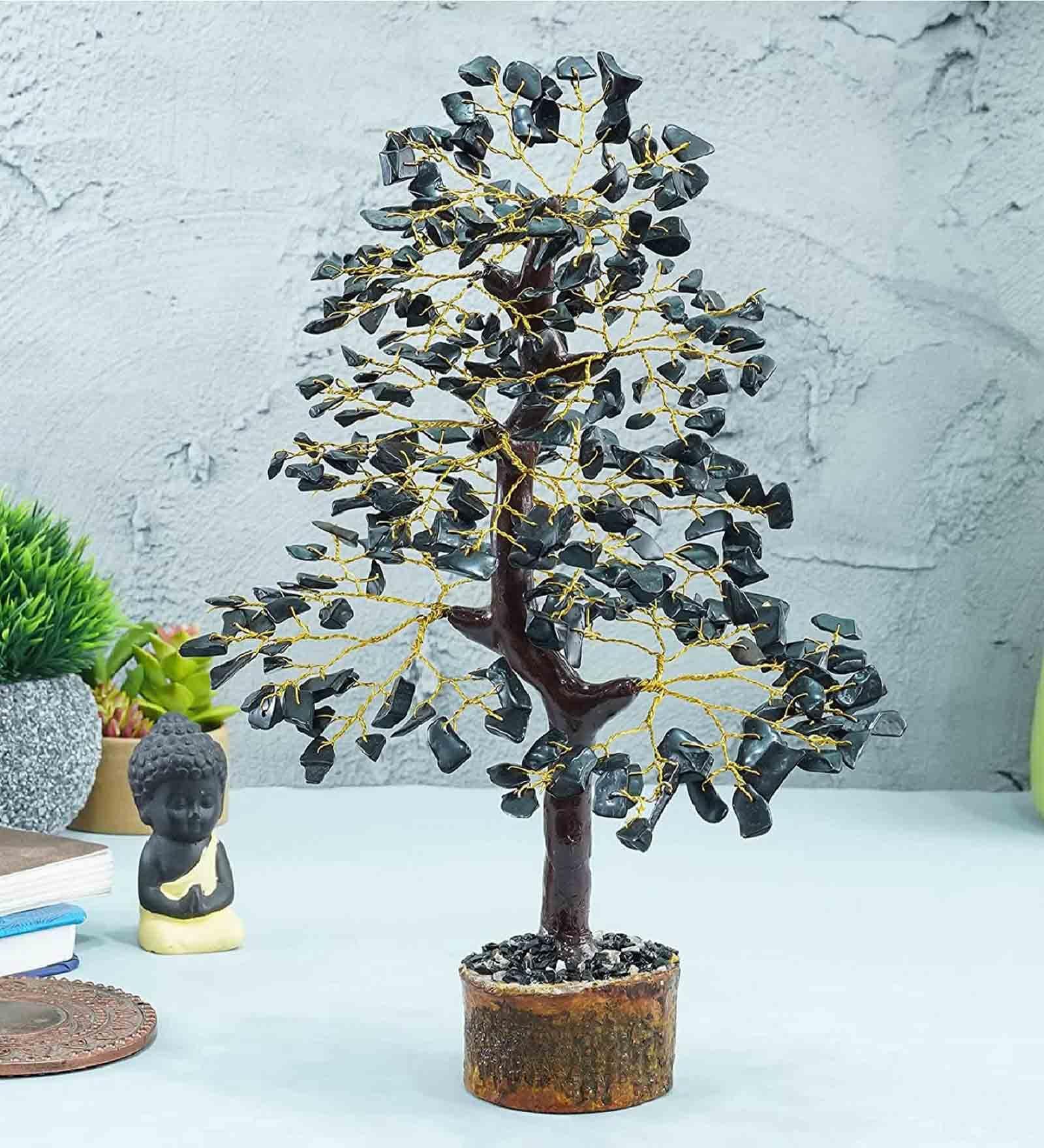 Buy Black Quartz Stone Fortune Crystal Tree Showpiece by Muren at 13% ...
