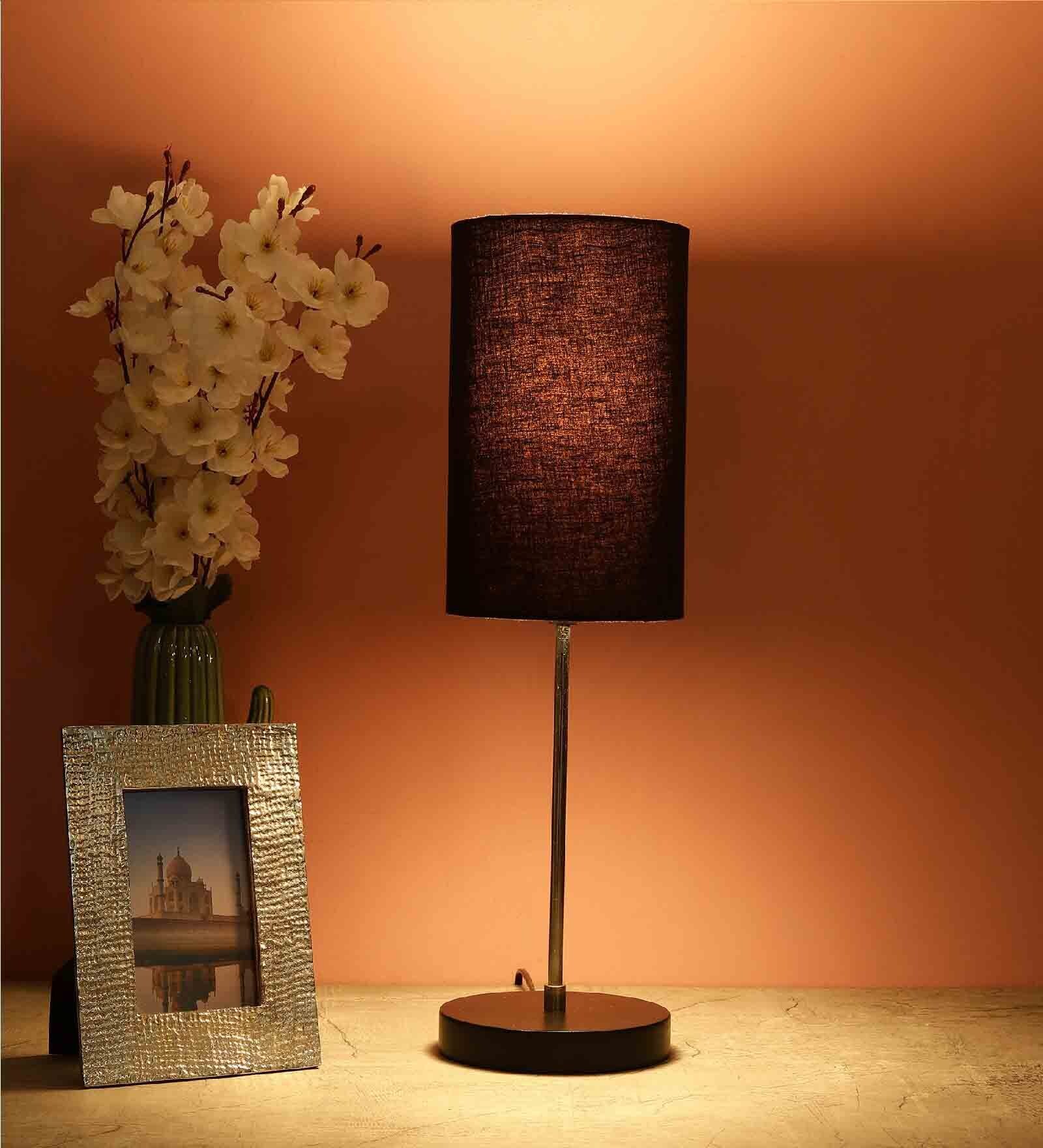 Buy Creative Black Fabric Shade Night Lamp With Aluminium Base at 24% ...