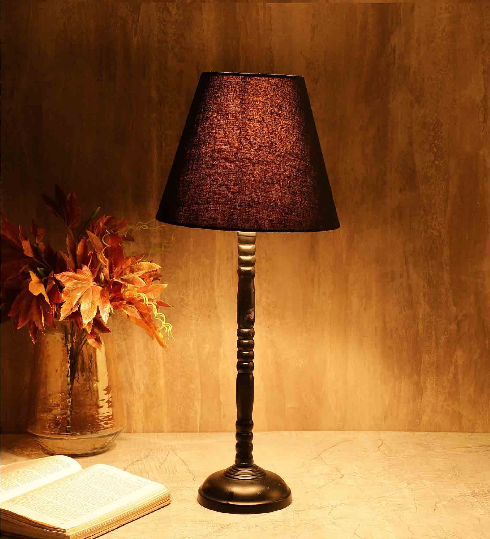 Buy Galaxy Black Fabric Shade Night Lamp With Metal Base at 24% OFF by ...