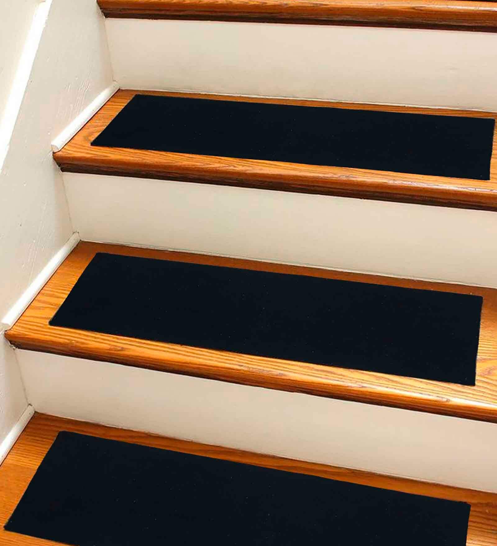 Buy Black Solid Cotton 30x9 Inches Antiskid Stair Mats (1Pc) at 25% OFF ...