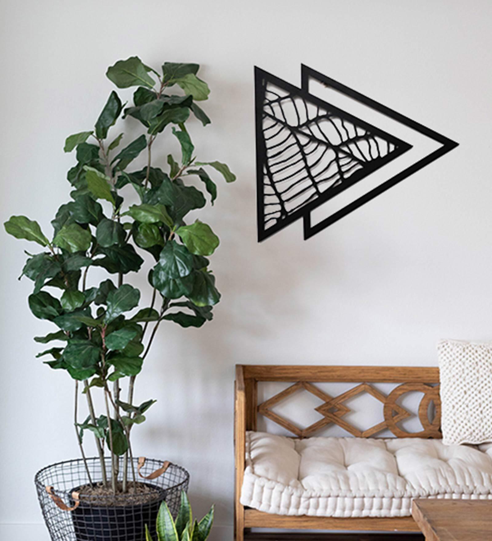 Buy Black Steel Florish Triangle Wall Art at 20% OFF by WallCentre ...
