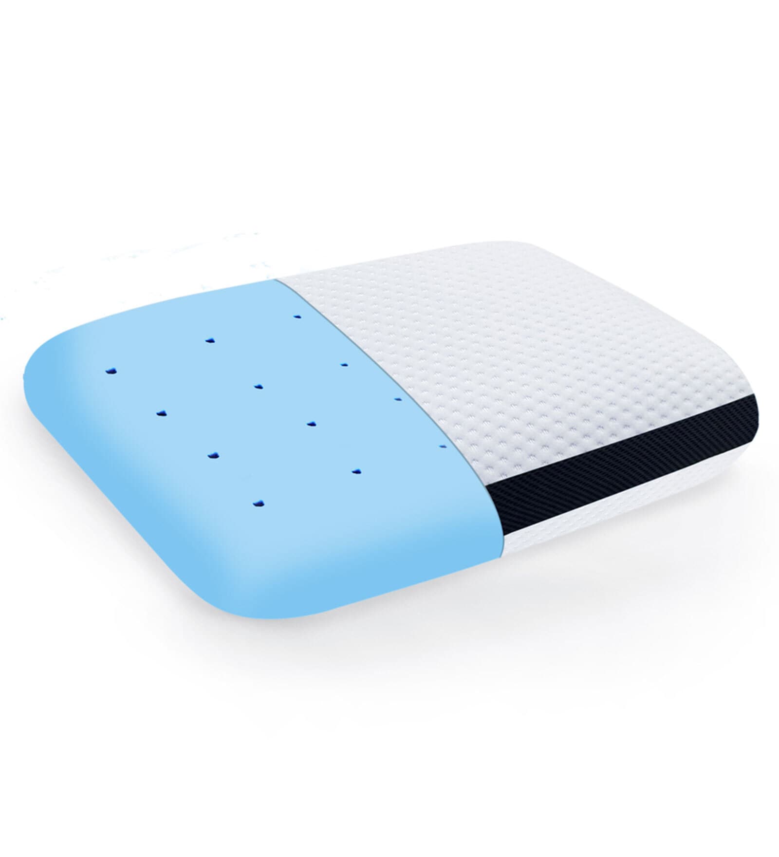 Buy Black Stripe Gel Memory Foam 21 x 14 Inch Pillow at 35% OFF by Sleepsia | Pepperfry