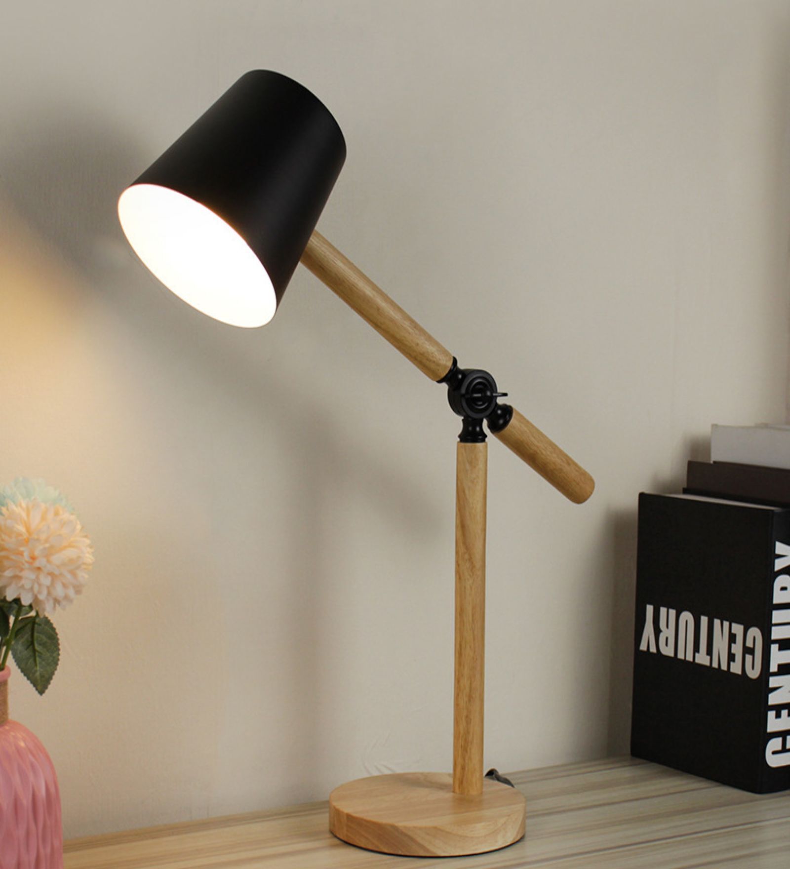 Buy Black Wooden Finish Long Arm Modern Study Lamp at 29% OFF by Mufasa ...