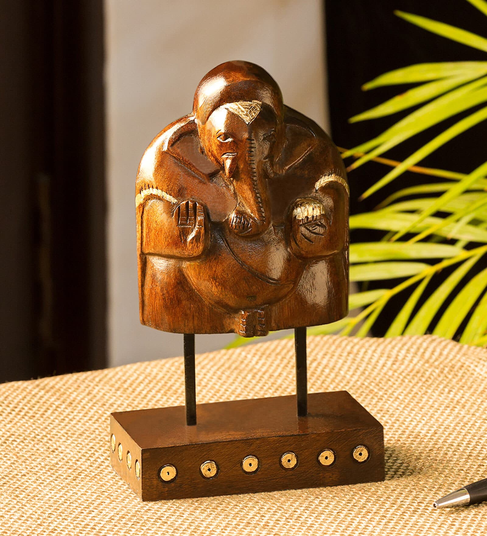 Buy Blessed Ganesha Eucalyptus & Babool Wood Curious by Exclusive Lane ...