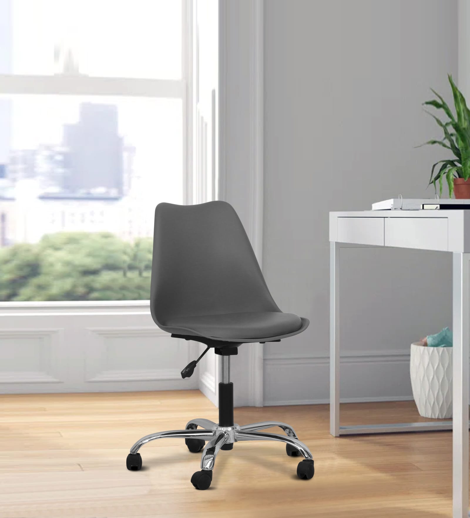 Buy Bling Fabric Guest Chair In Grey Colour at 51% OFF by Trevi ...