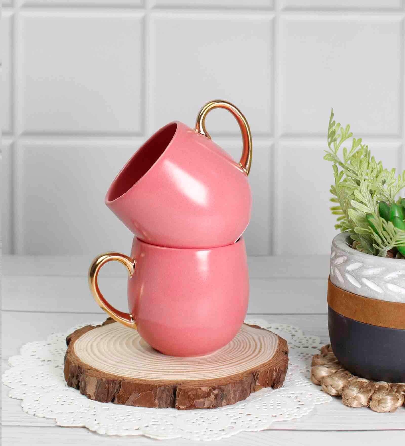 Buy Bloom 180 ml Pink Porcelain Tea Cup (Set of 2) at 27% OFF by Vola ...