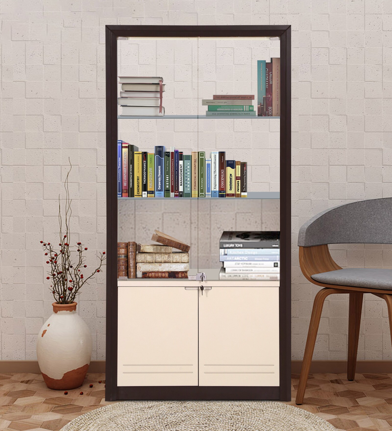 Buy Blossom Slim BookShelve in 2 Tone Finish by Zorin Online - Modern ...
