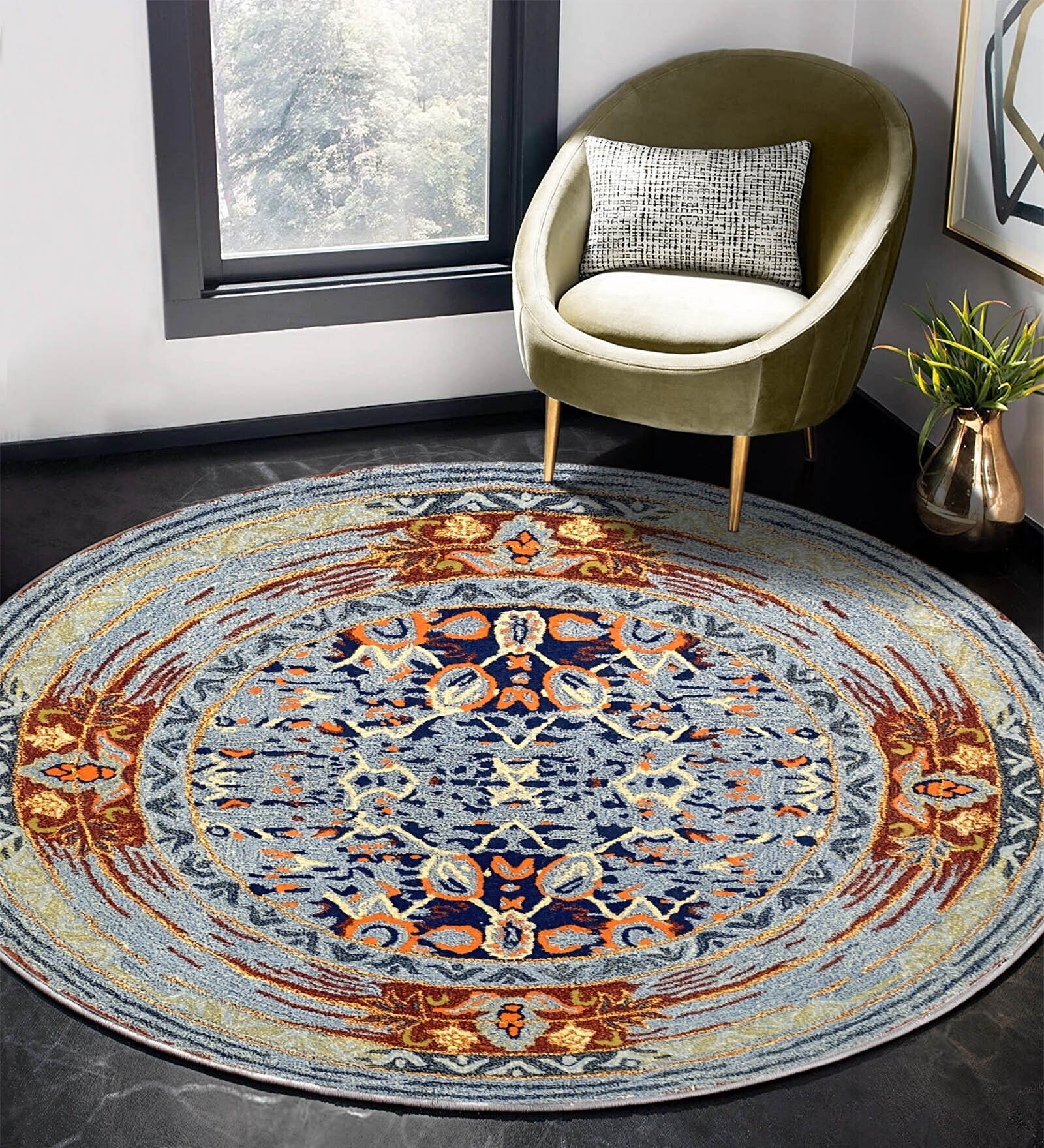 Buy Blue Wool Abstract Hand Tufted Carpet at 10% OFF by QAALEEN | Pepperfry