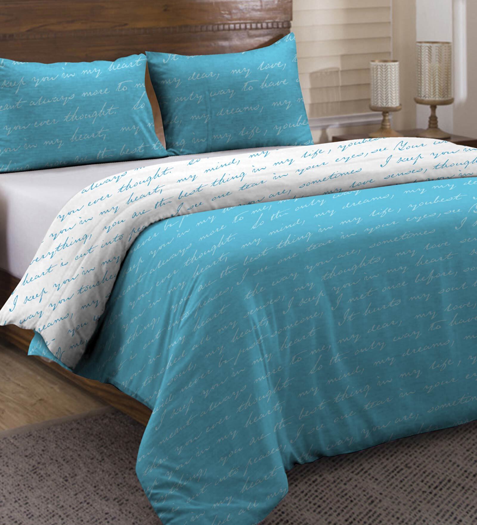 Buy Blue Polyester Double Duvet Covers Folklore Collection at 68% OFF ...