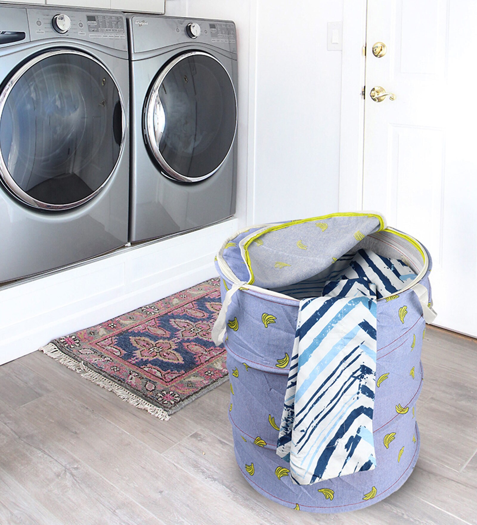 Buy Blue Polyester Foldable 40 Litre Laundry Basket at 66% OFF by ...