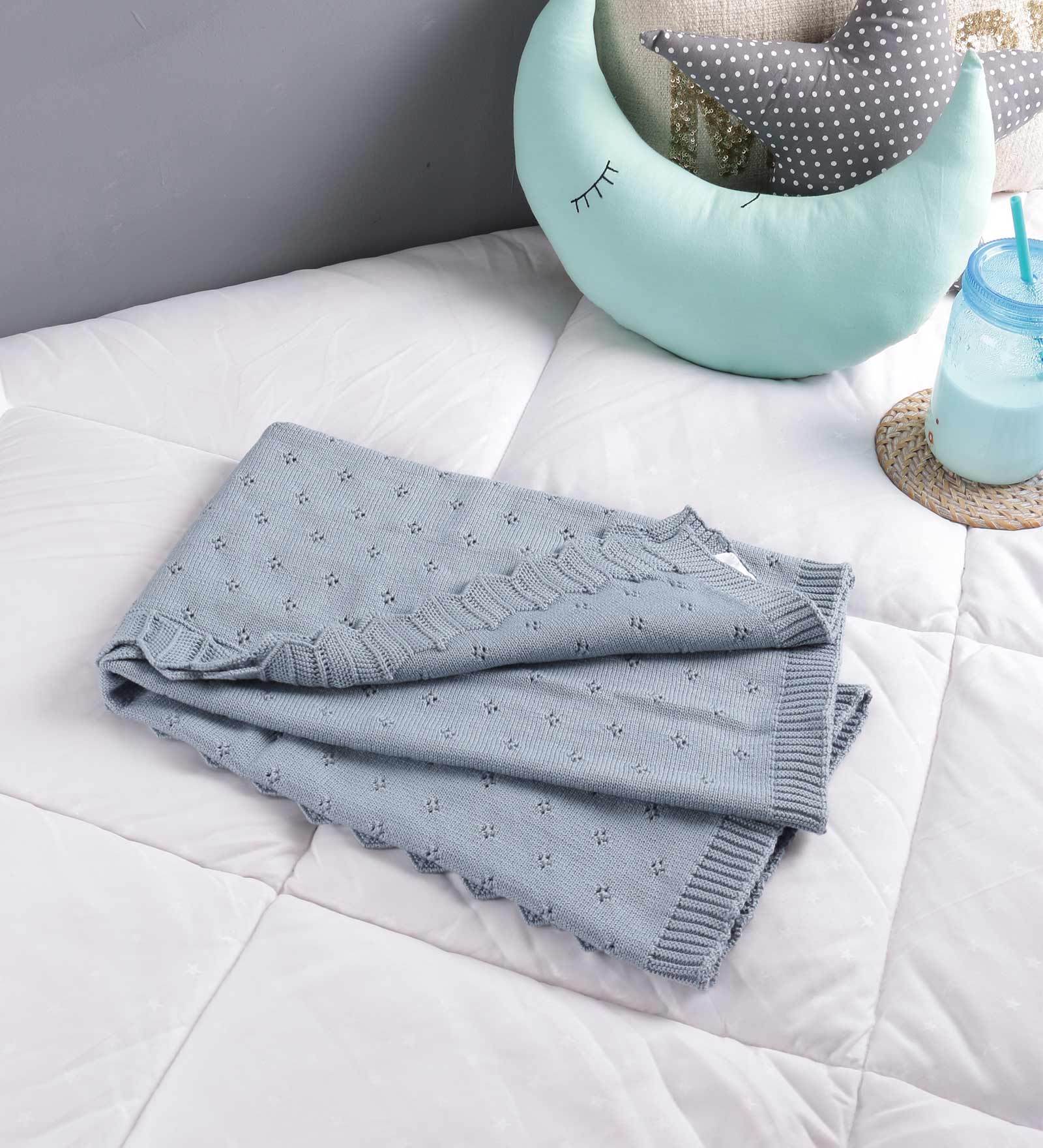 Buy Blue 100% Cotton 30 X 40 Inch Kids Blanket By Pluchi at 100% OFF by ...
